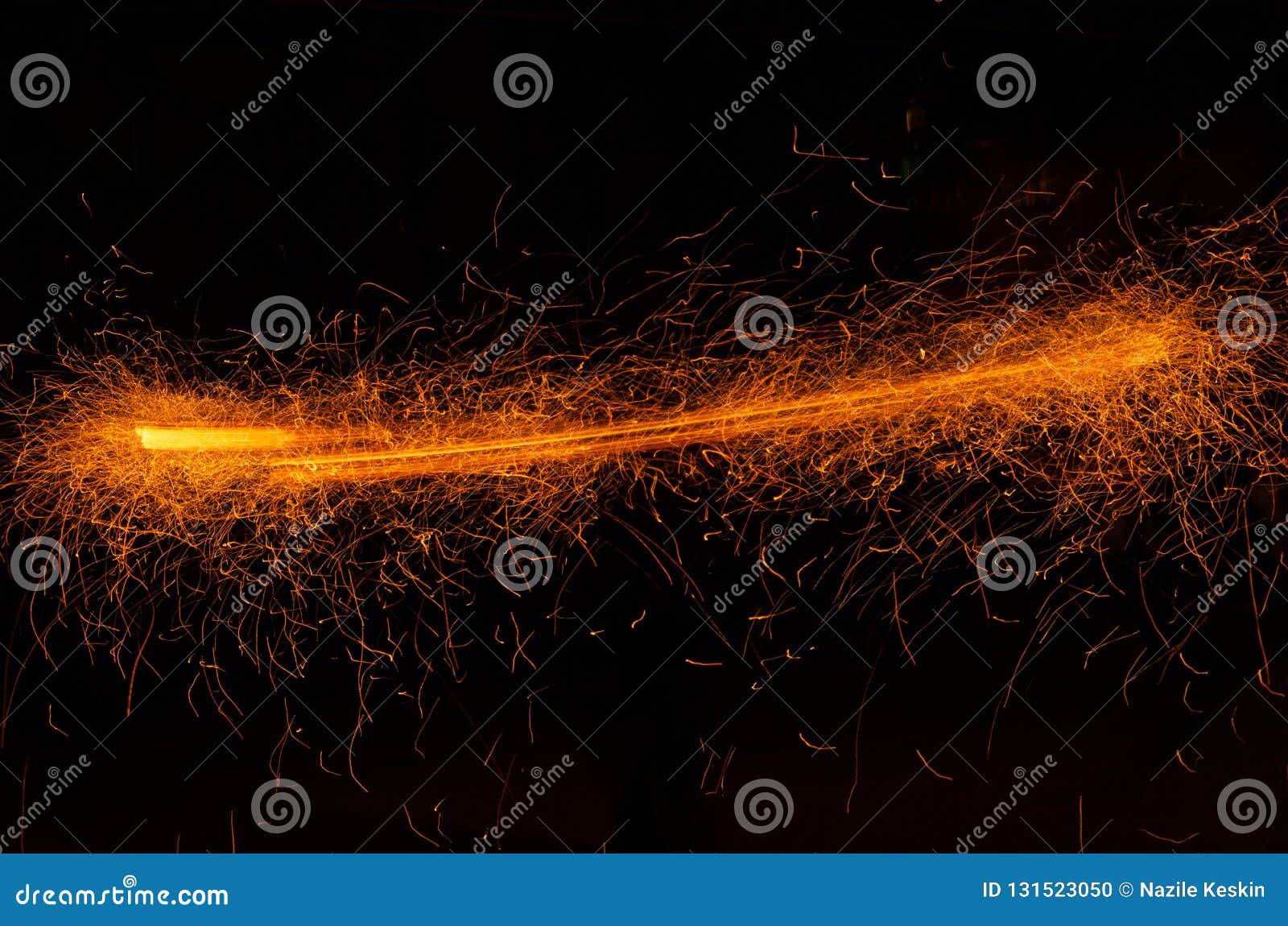 Firestorm from Particles of Sparks of Fire. Stock Photo - Image of ...
