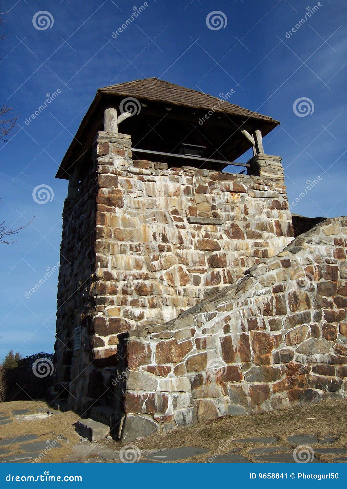 Firetower on Wayah Bald stock image. Image of wayah, firetower - 9658841
