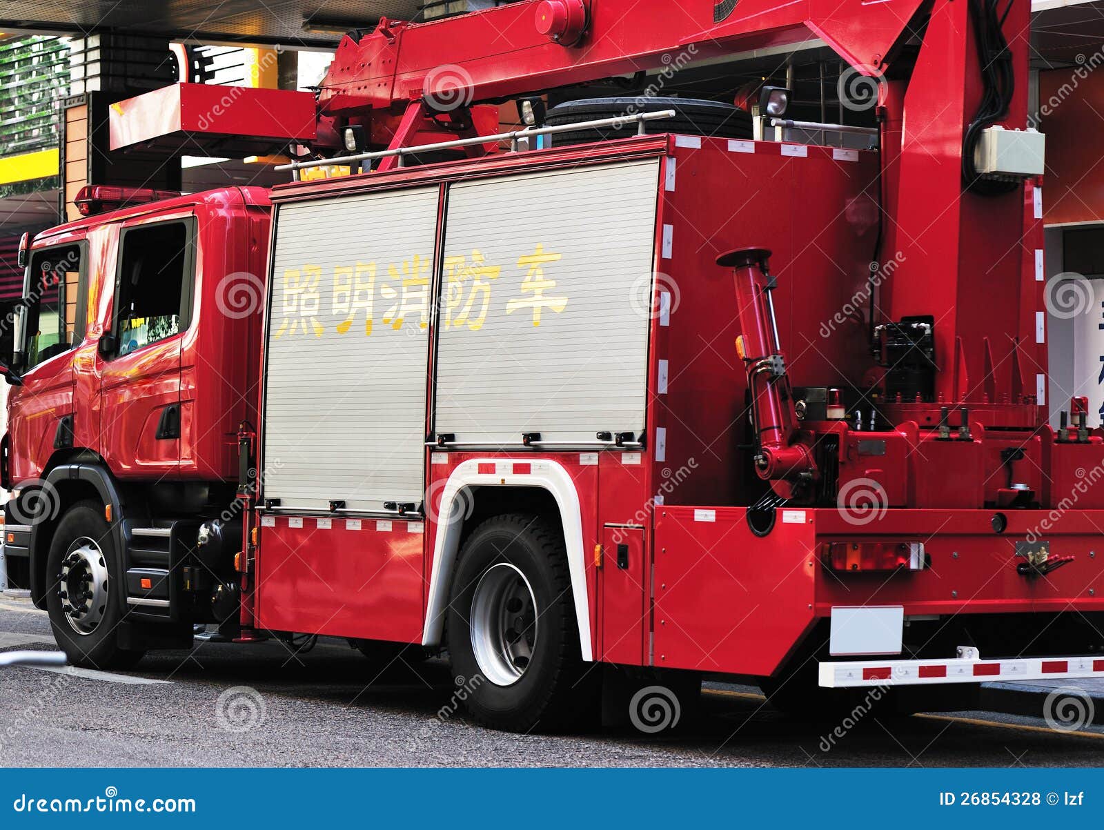 Firetruck in china stock photo. Image of large, siren - 26854328