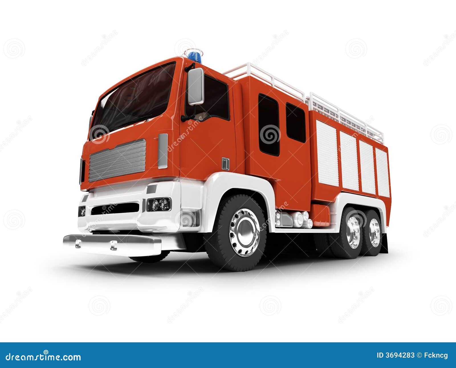 Firetruck Isolated Front View Stock Illustration - Illustration of ...