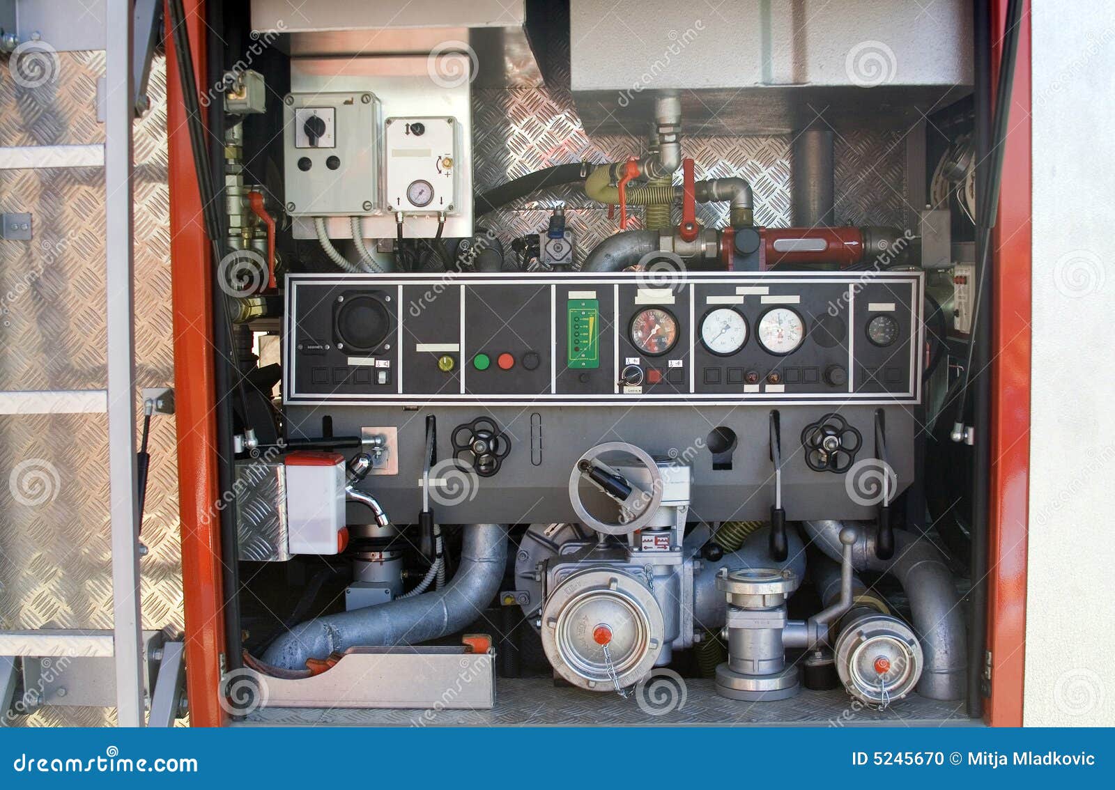 Firetruck Pump Control Panel Stock Photo - Image of gauges, mechanism ...