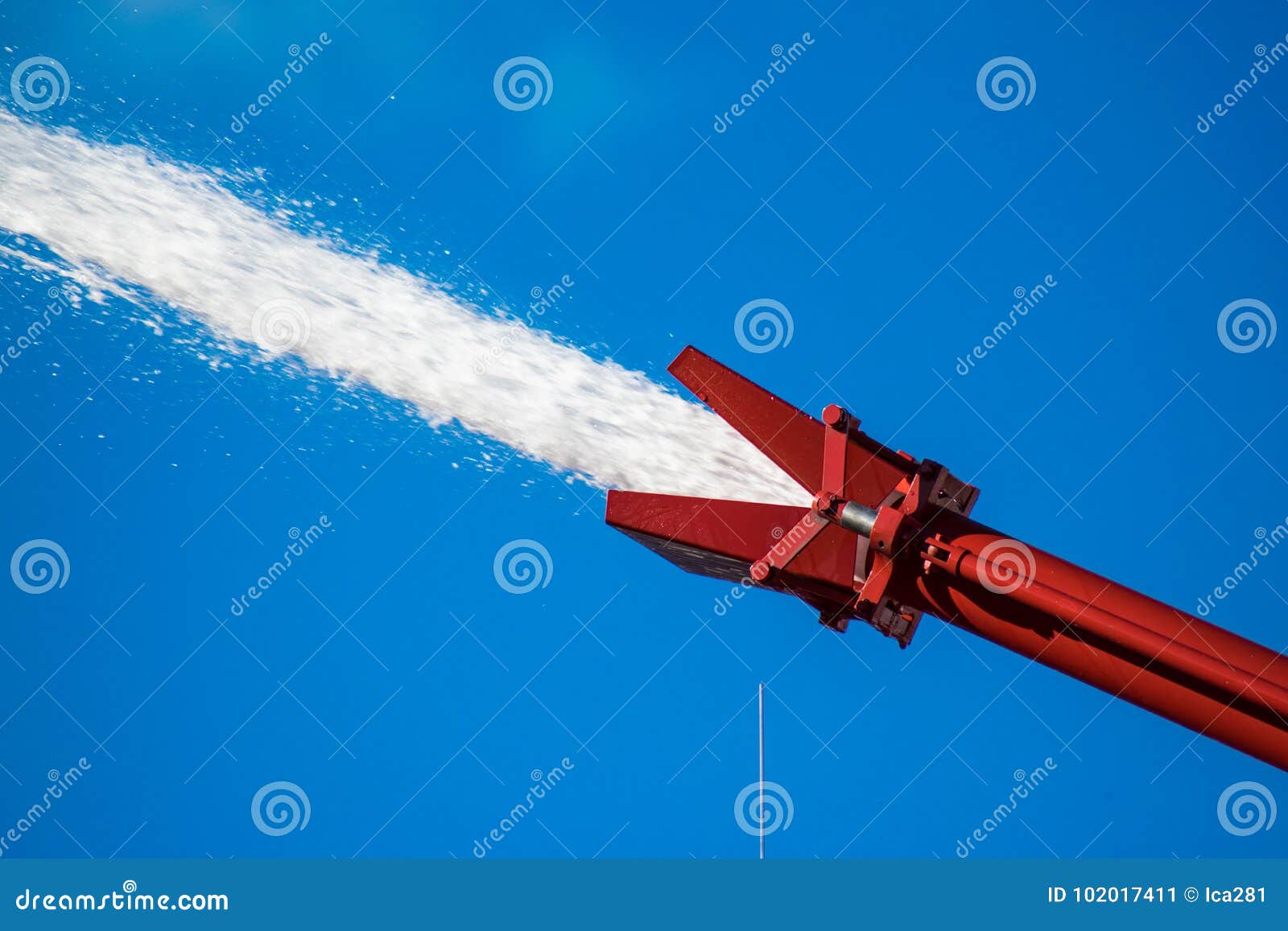 Firetruck Water Cannon stock image. Image of fight, outside - 102017411