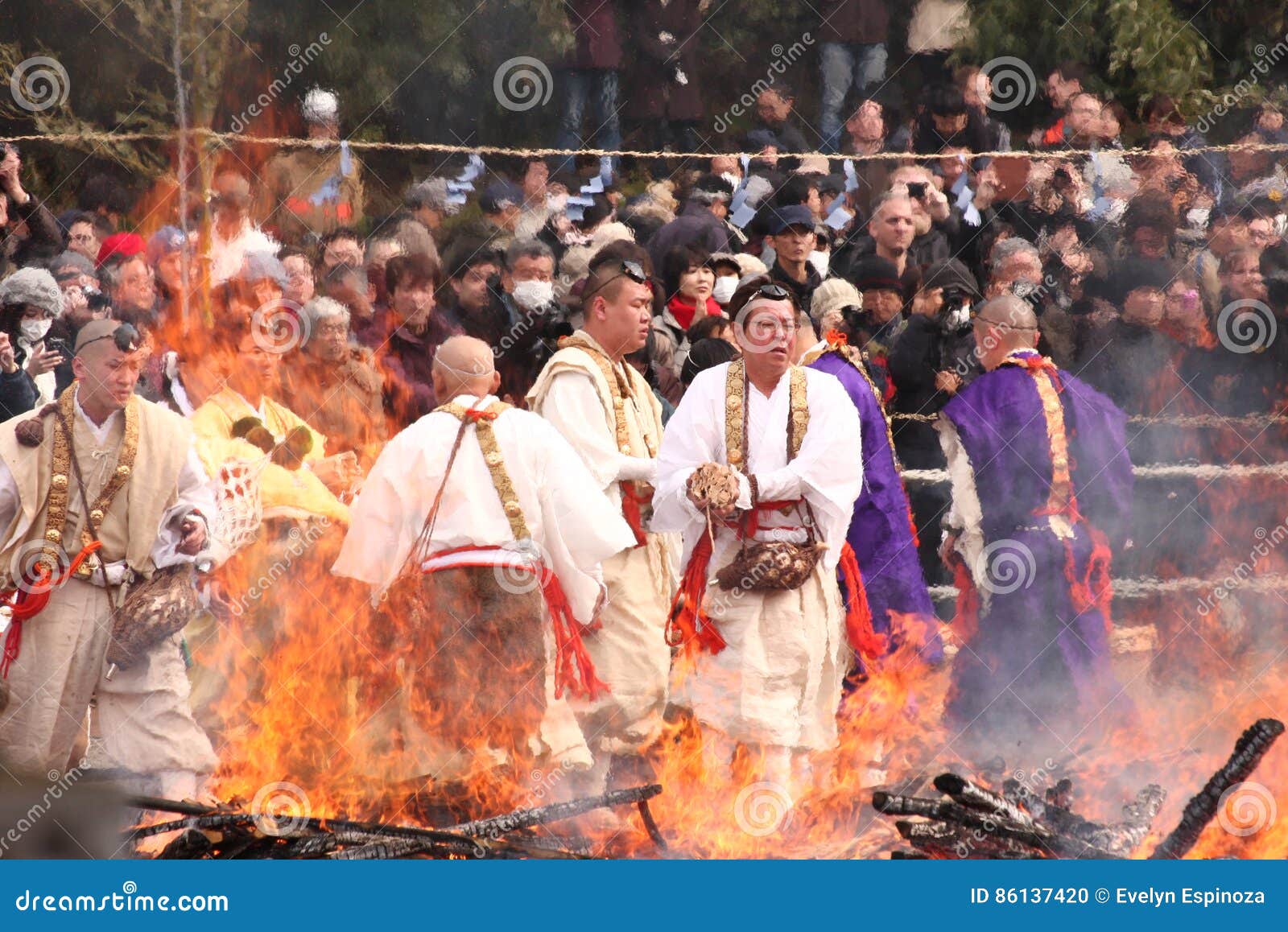 Firewalking editorial image. Image of japanese, japan - 86137420