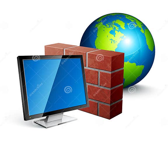 Firewall stock vector. Illustration of internet, firewall - 15681269