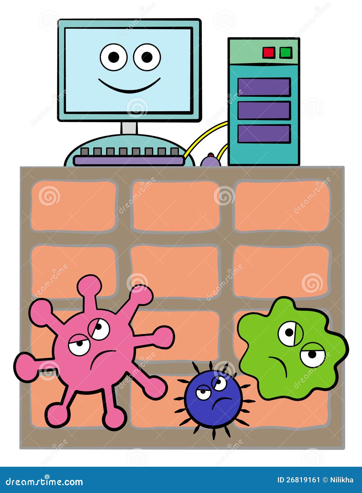 Firewall stock illustration. Illustration of safety, block - 26819161