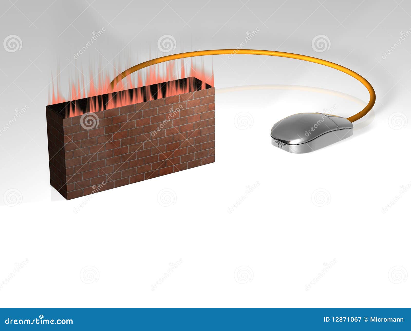 Firewall - 3D stock illustration. Illustration of network - 12871067