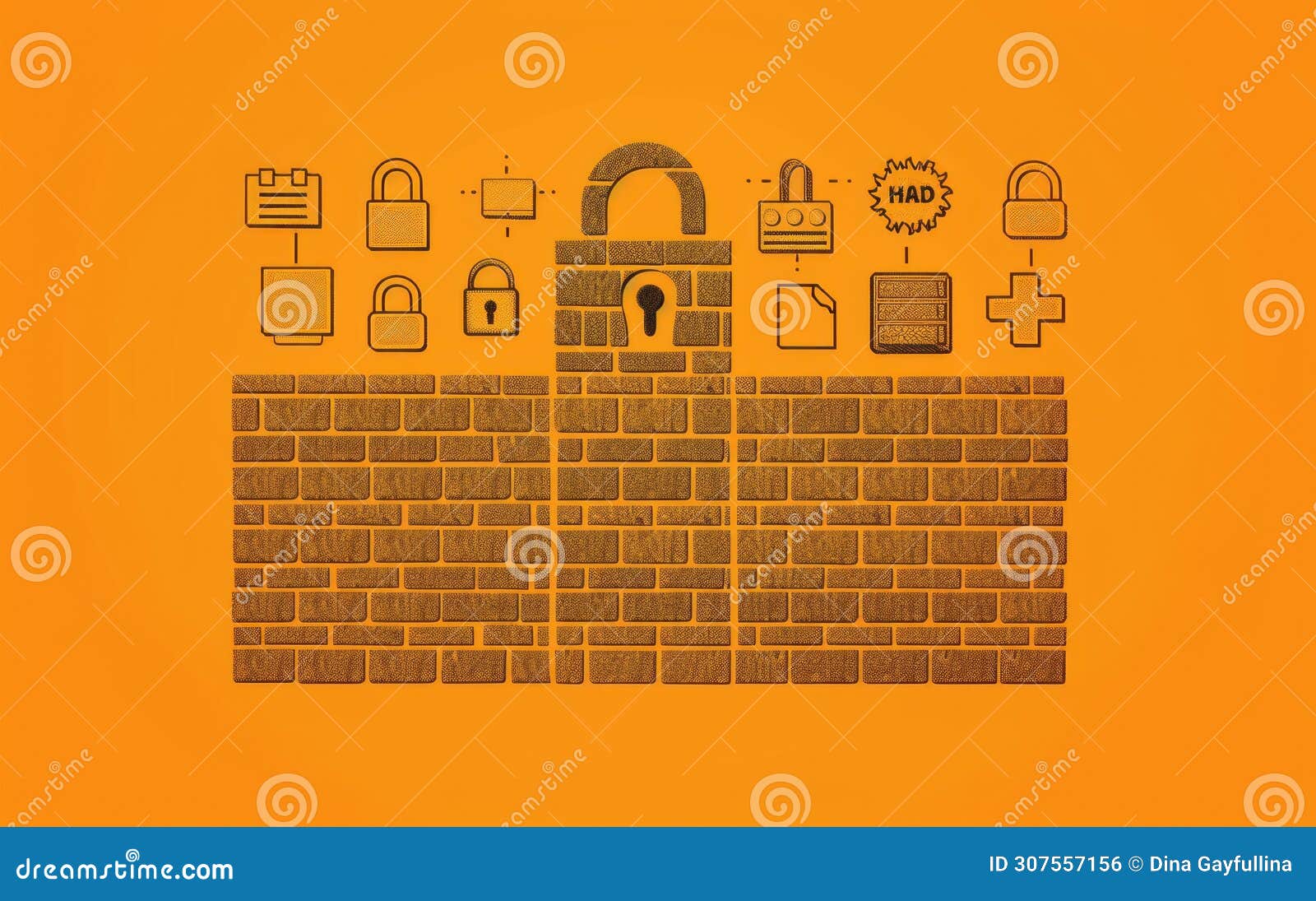 Firewall Barrier.Cybersecurity Background Stock Photo - Image of ...