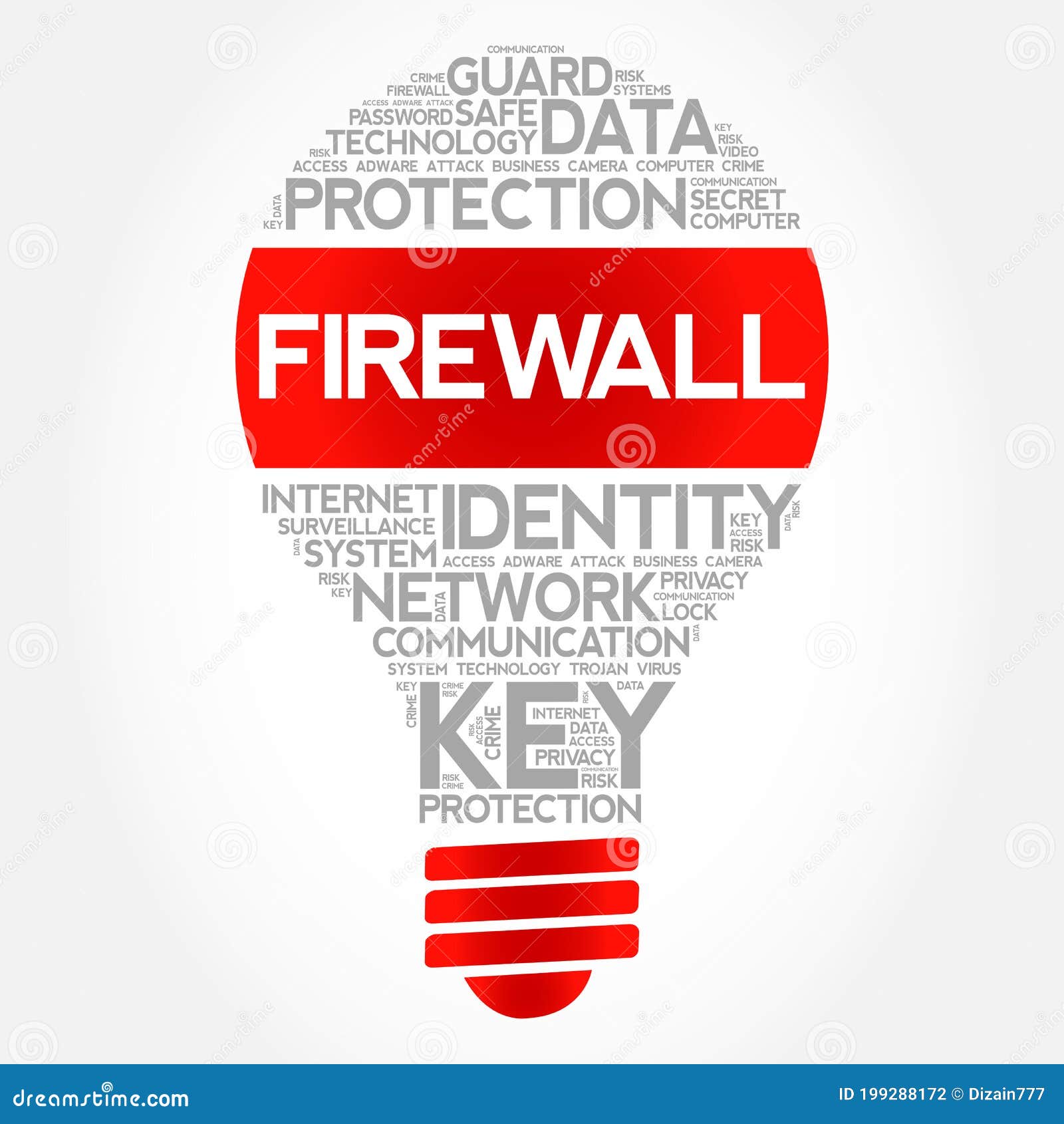 FIREWALL Bulb Word Cloud Collage Royalty-Free Stock Image ...