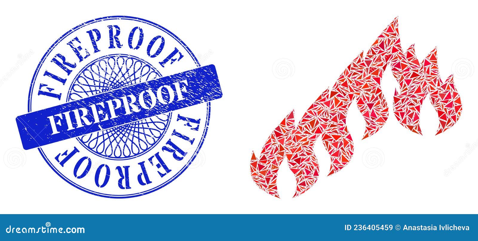Rubber Fireproof Seal and Triangle Firewall Mosaic Stock Vector ...