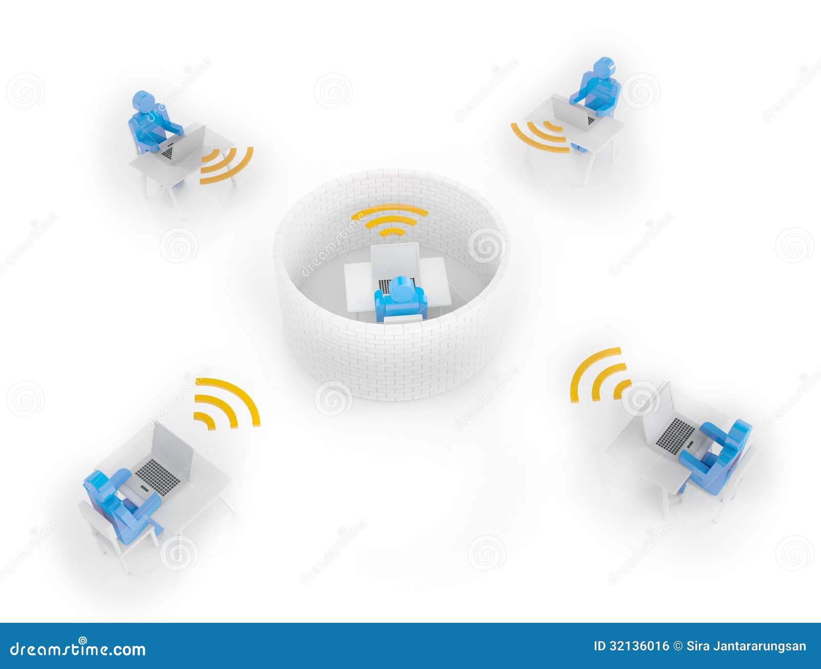 Firewall Computer Network stock illustration. Illustration of laptop ...