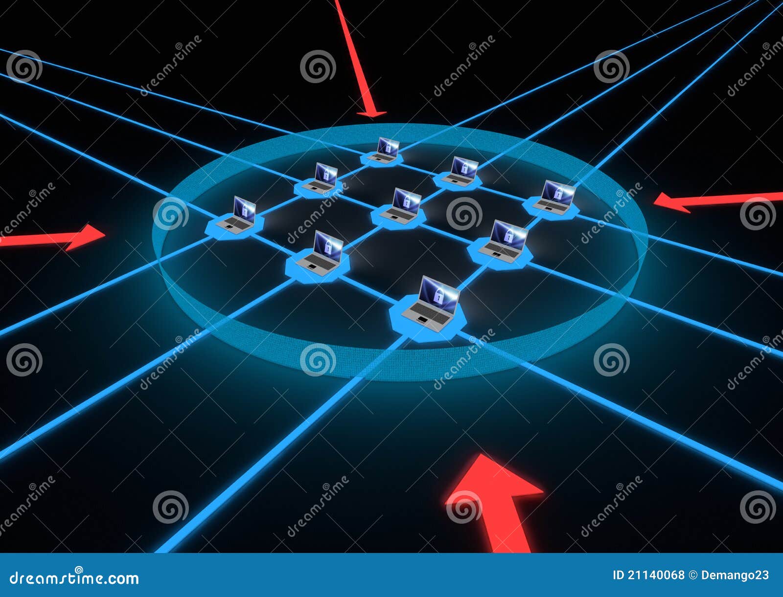 Firewall concept stock illustration. Illustration of network - 21140068