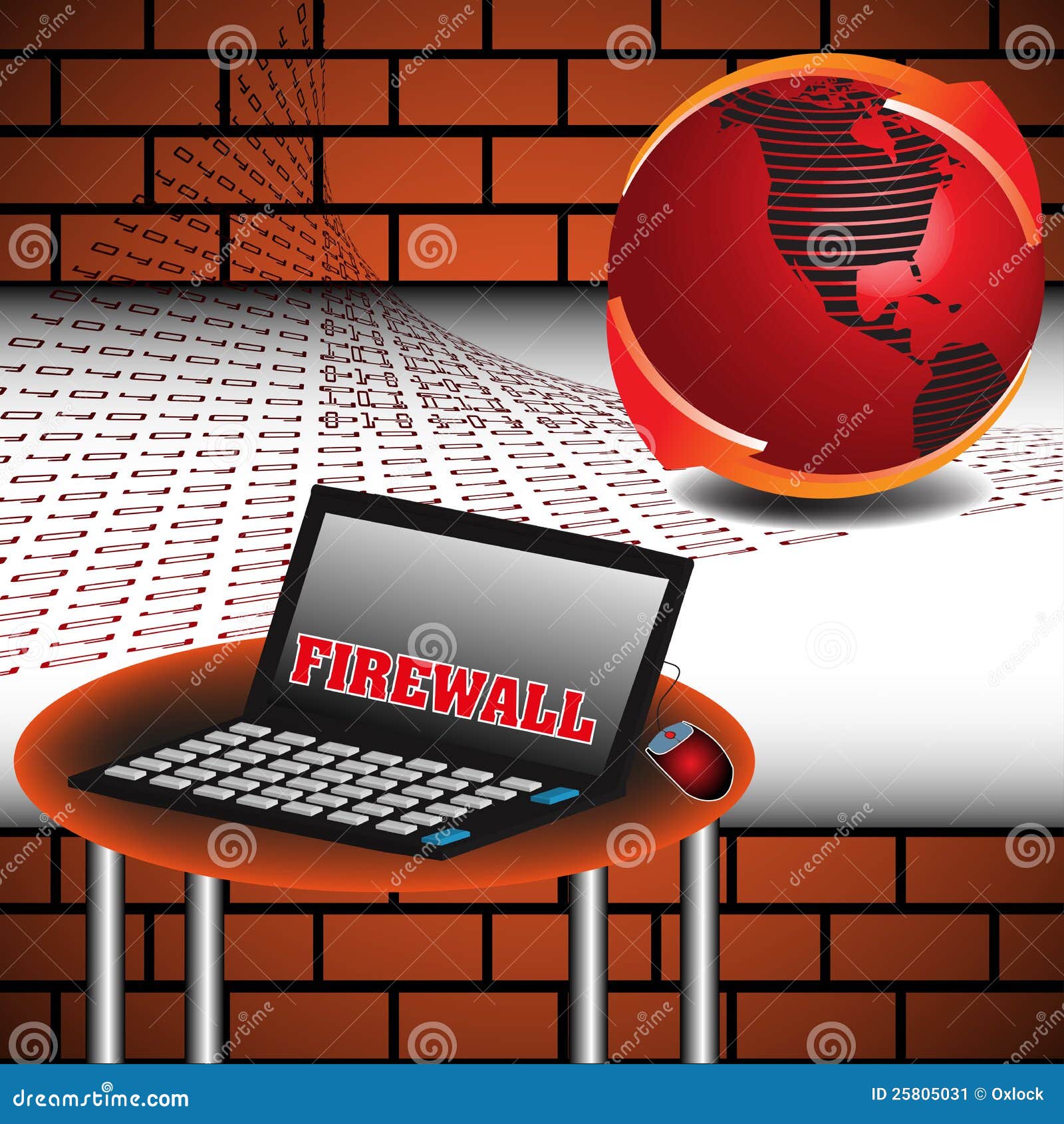 Firewall concept stock vector. Illustration of firewall - 25805031