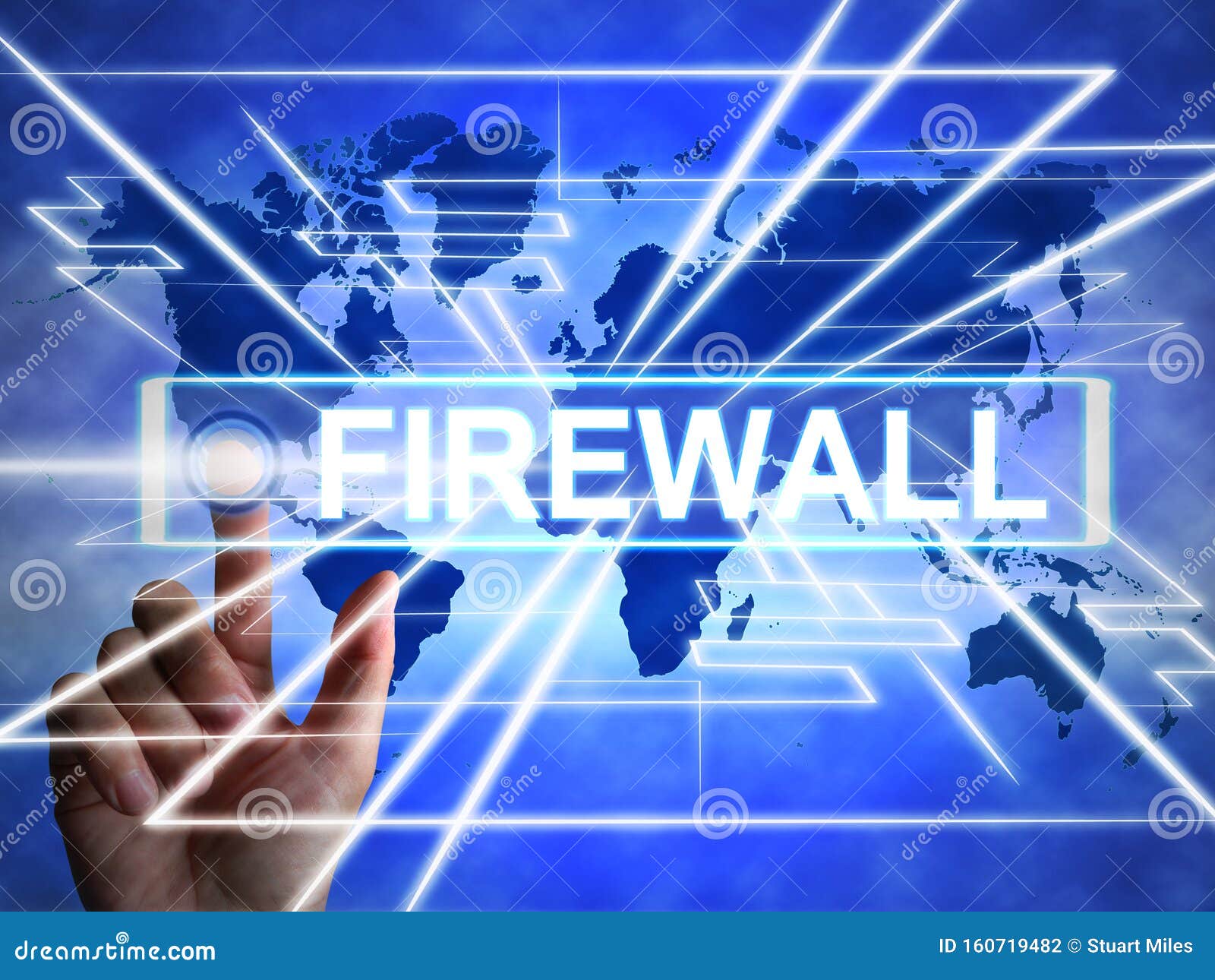 Firewall Concept Icon Means Protecting Your Computer or System from ...