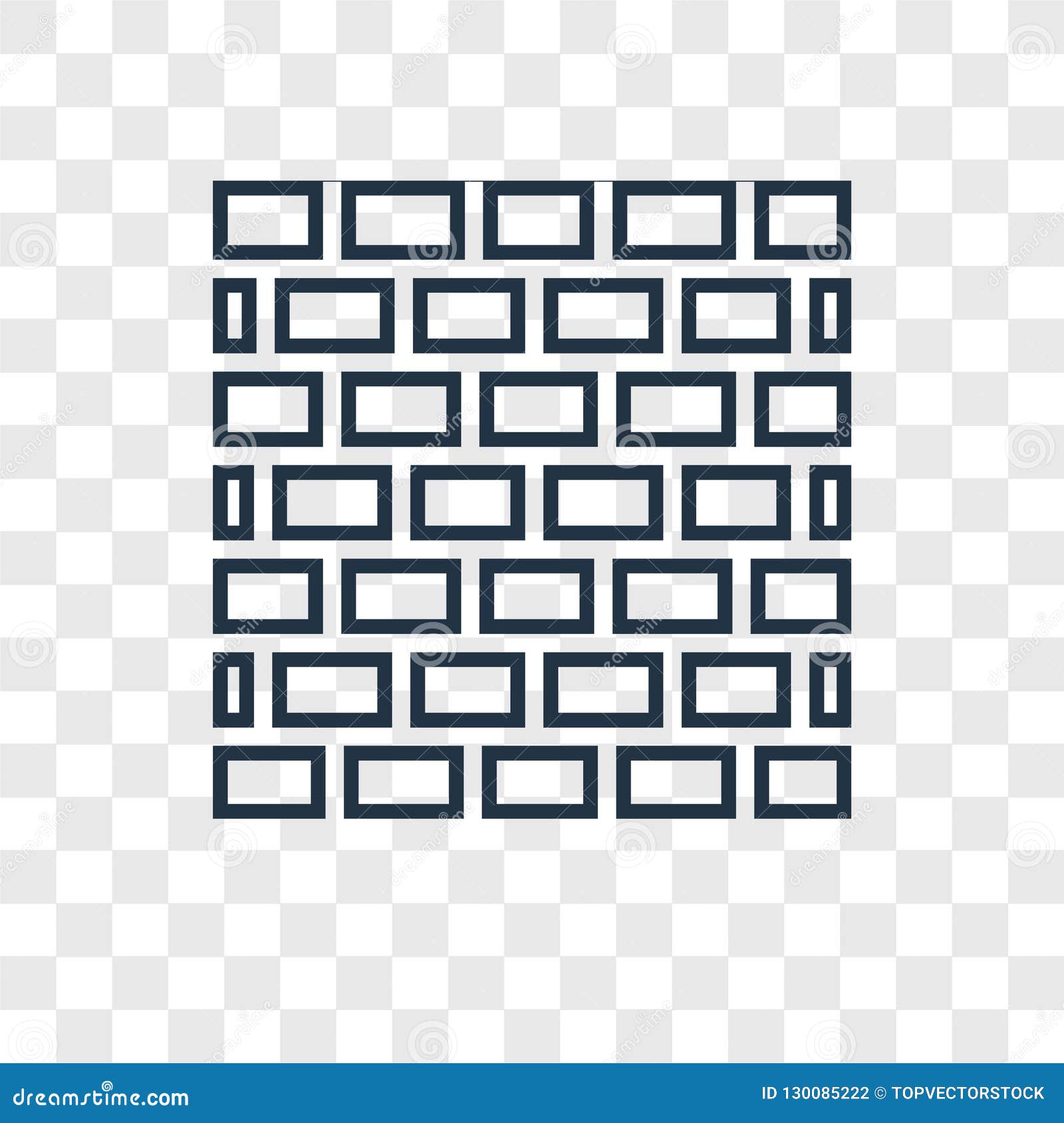 Firewall Concept Vector Linear Icon Isolated on Transparent Back Stock ...