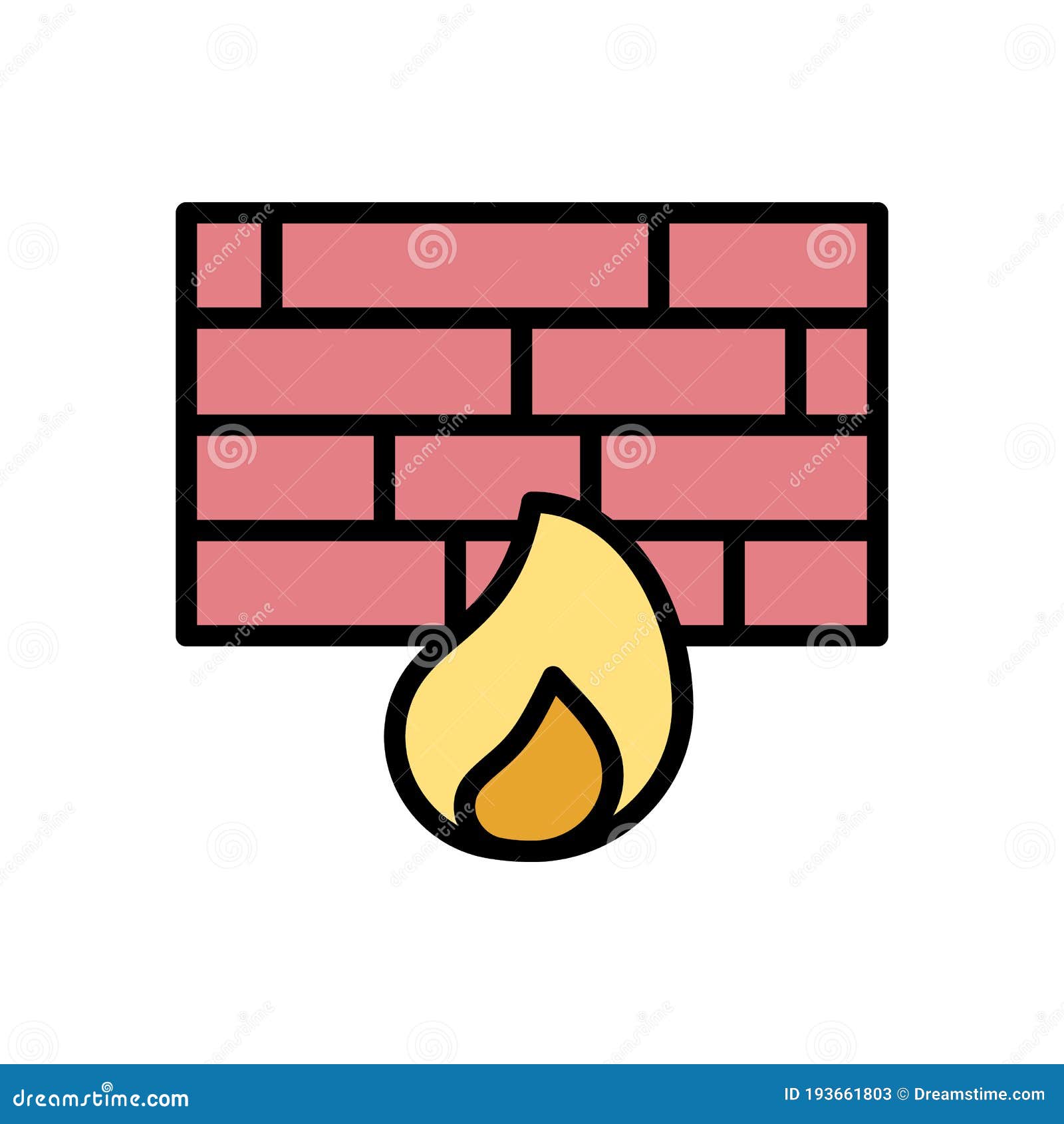 Firewall Cyber Attack Icon Simple Color With Outline Vector Elements Of Hacks Icons For Ui And
