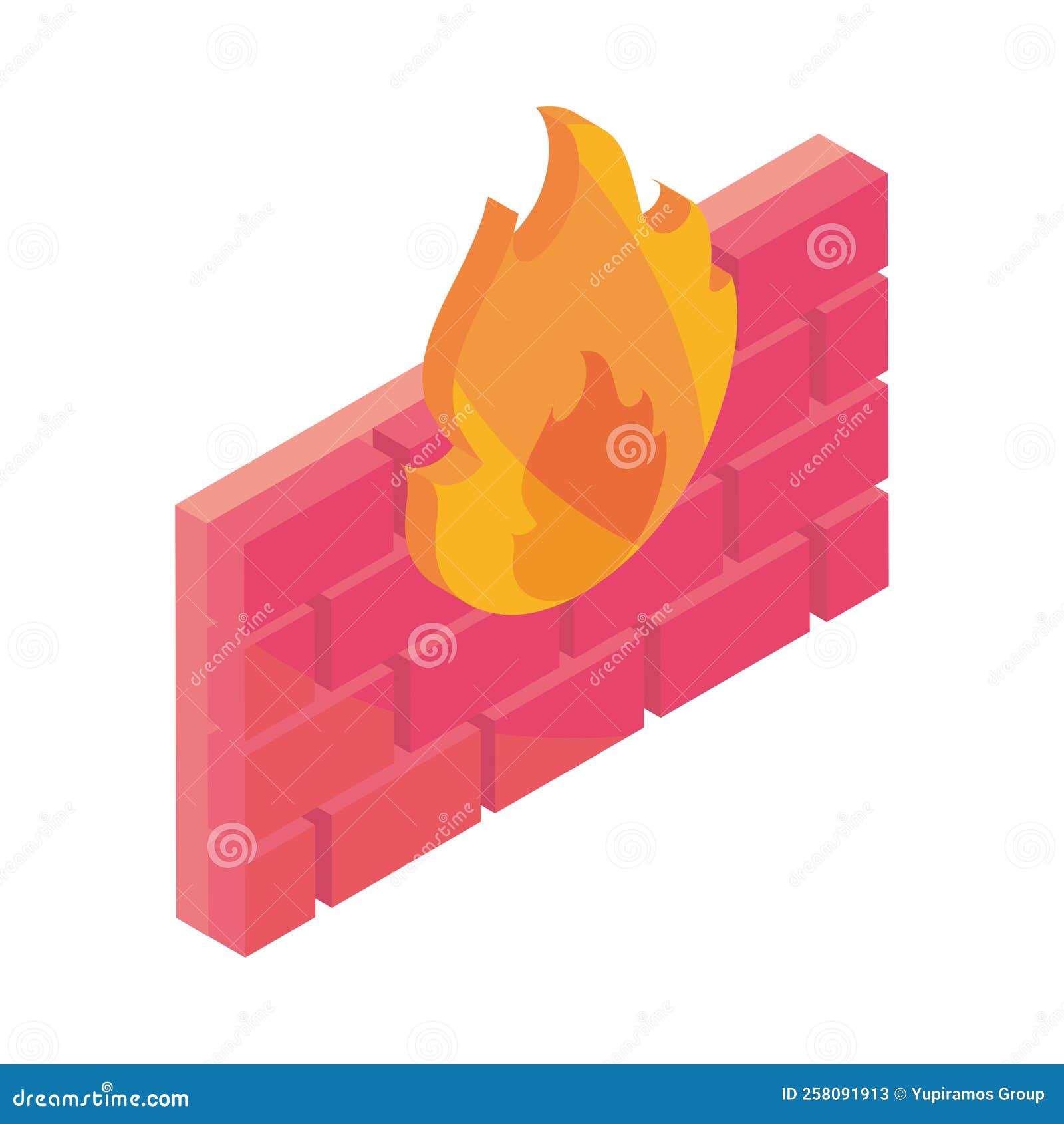 Firewall cyber security stock vector. Illustration of digital - 258091913