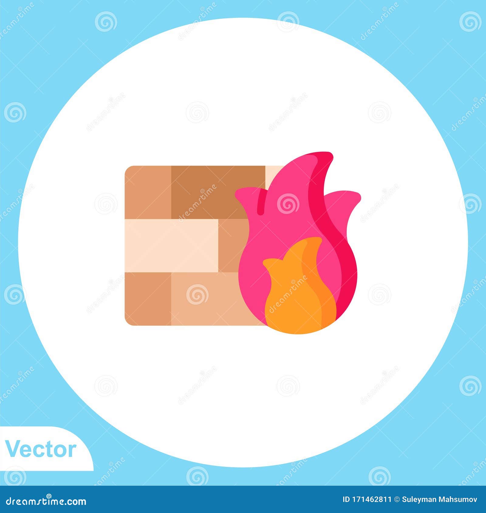 Firewall Flat Vector Icon Sign Symbol Stock Vector - Illustration of ...