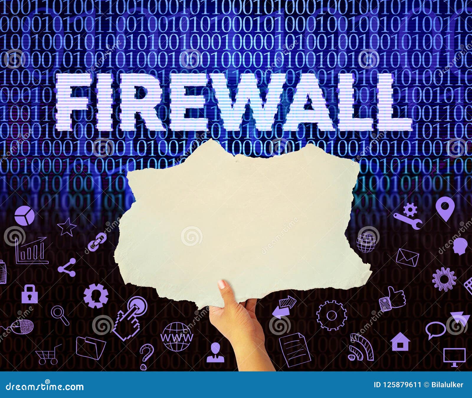 Firewall, Hands Holding Blank Paper Stock Image - Image of discount ...