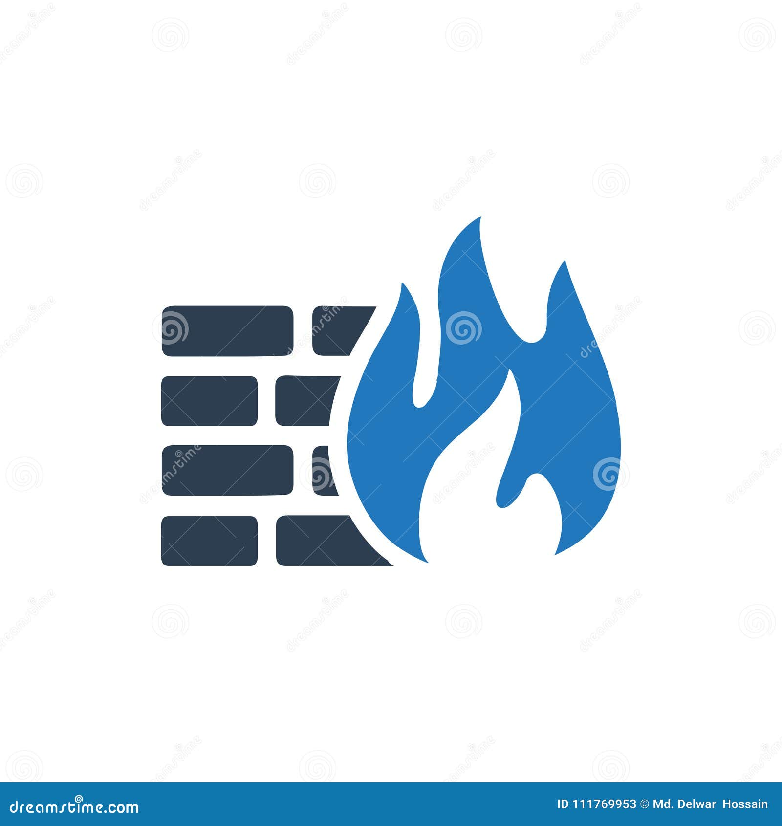 Firewall icon stock vector. Illustration of safe, firewall - 111769953