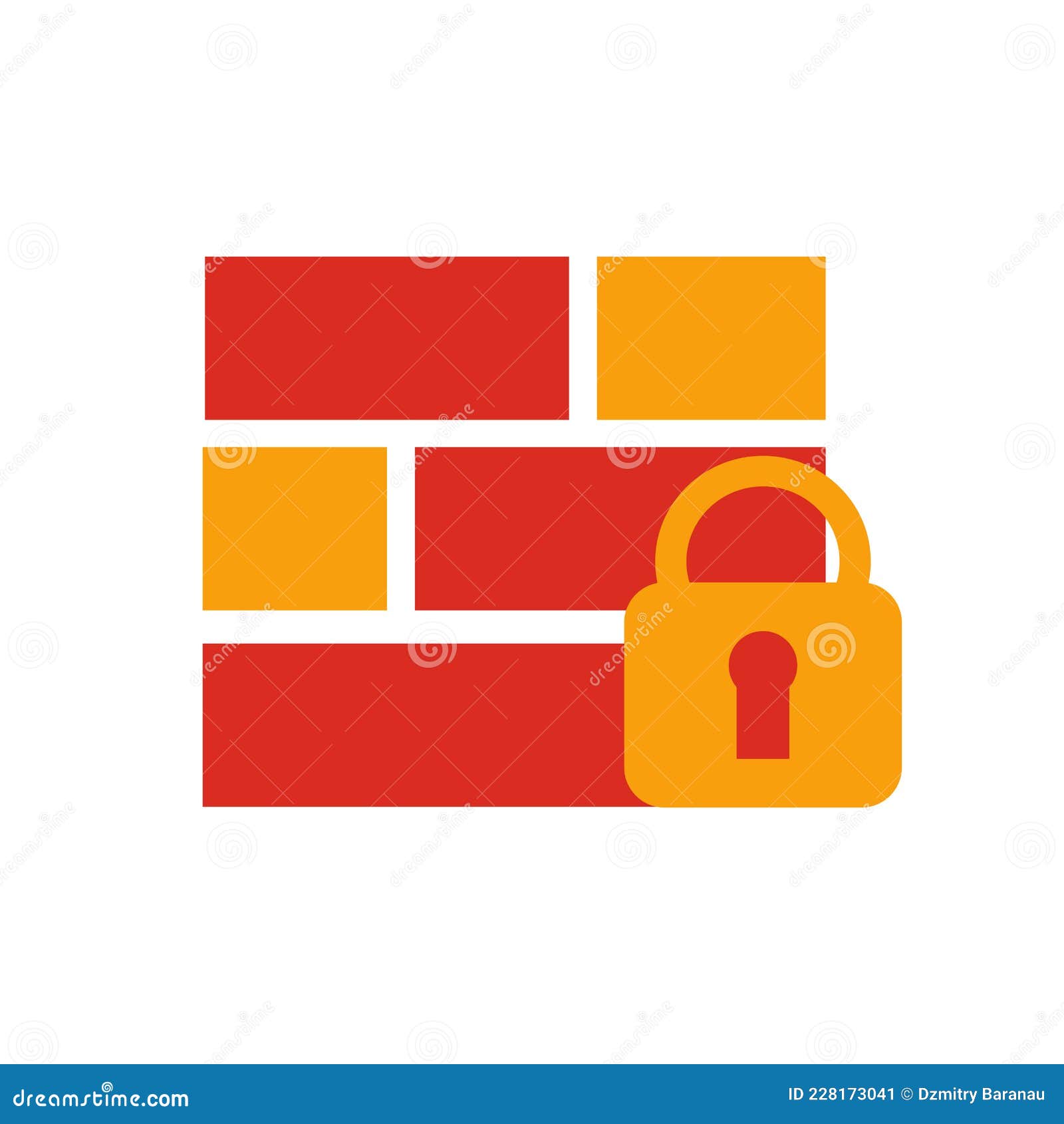 Firewall Icon Computer Vector Security Protection Technology Datum ...