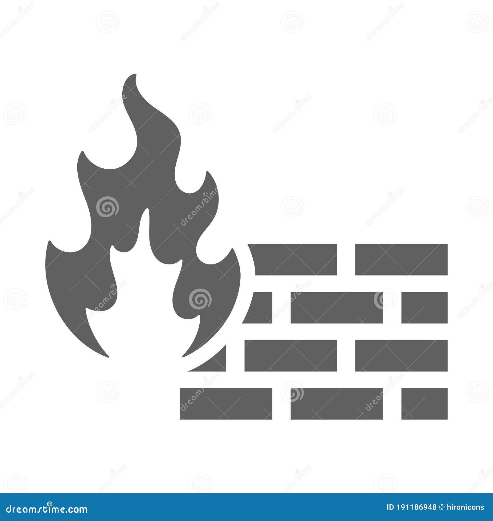 Firewall Icon Design / Gray Vector Stock Vector - Illustration of ...