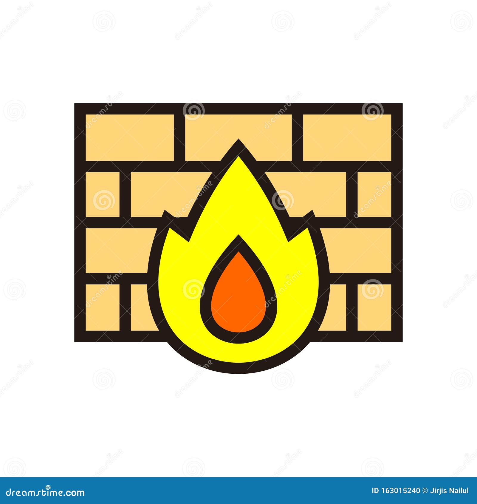 Firewall Icon Isolated on White Background from Database and Servers ...