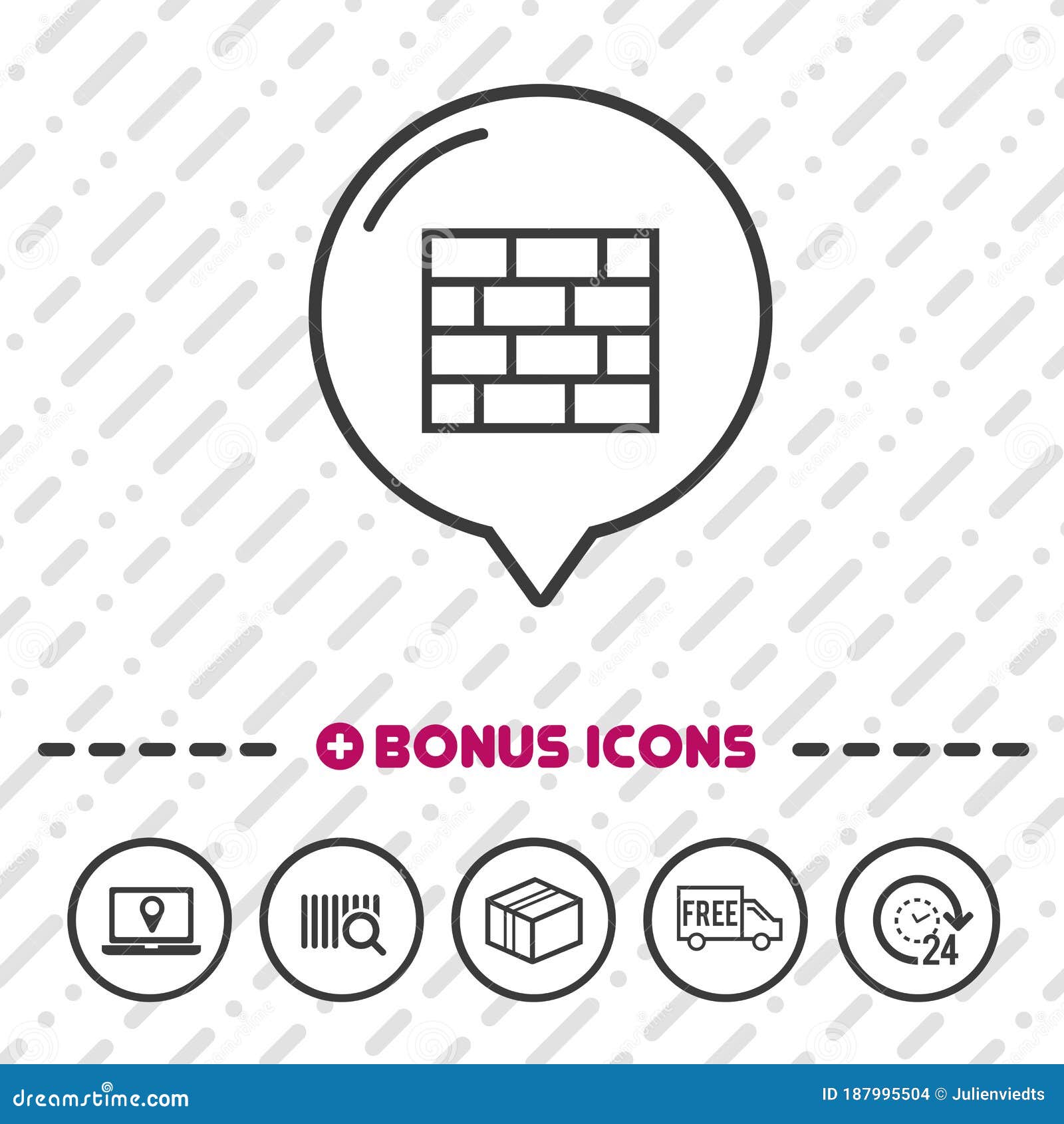 Firewall Icon. Online Security Symbol Stock Illustration - Illustration ...