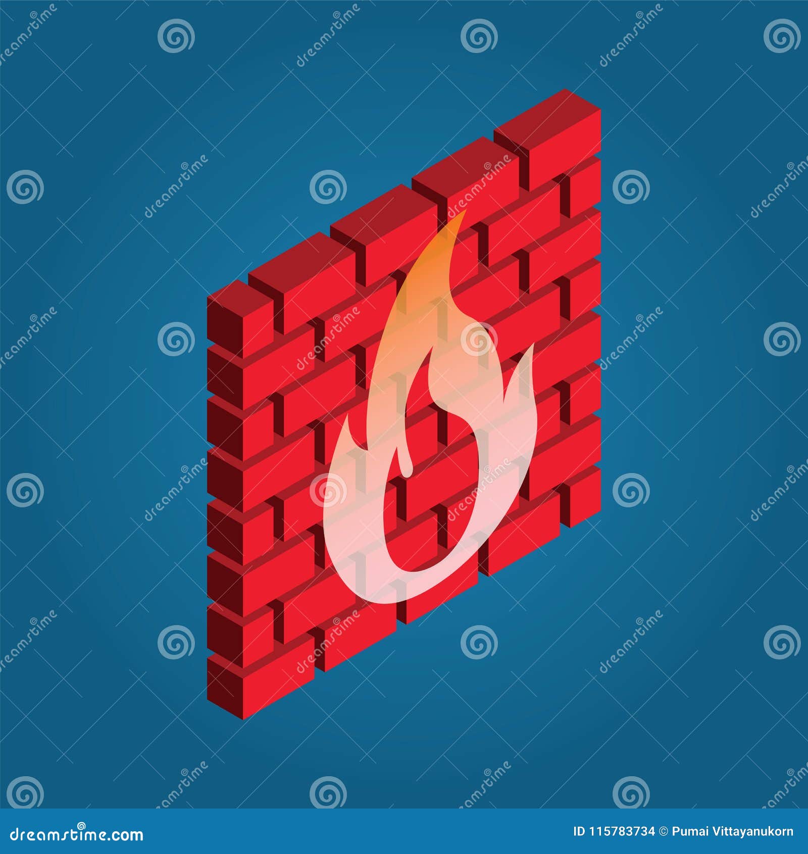 Firewall icon stock vector. Illustration of ideas, lock - 115783734