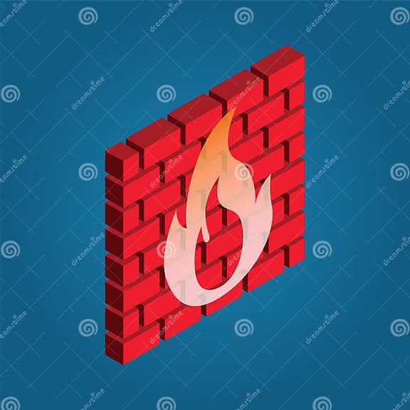 Firewall icon stock vector. Illustration of ideas, lock - 115783734