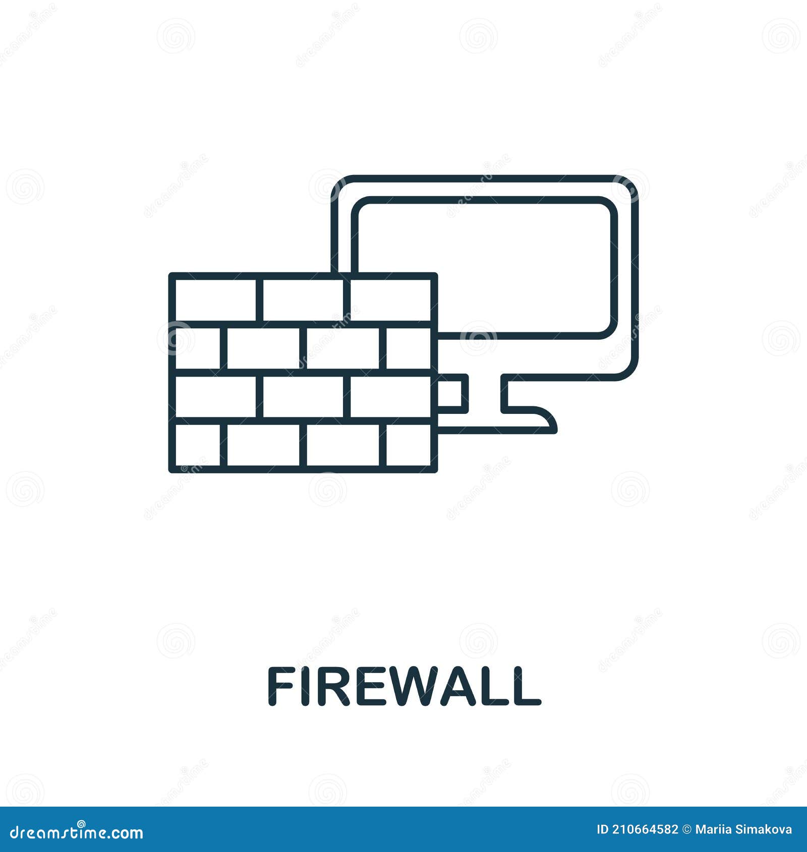 Firewall Icon. Simple Element from Internet Security Collection ...