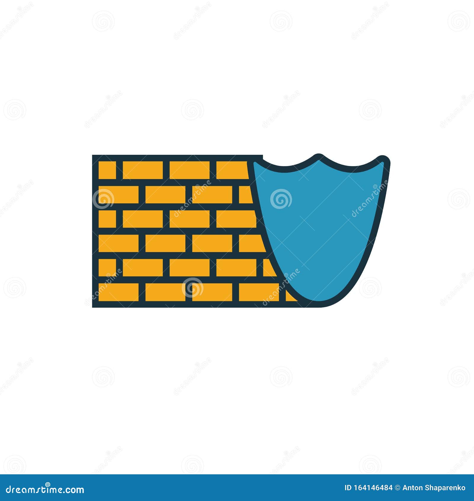 Firewall Icon. Simple Element from Security Icons Collection Stock ...