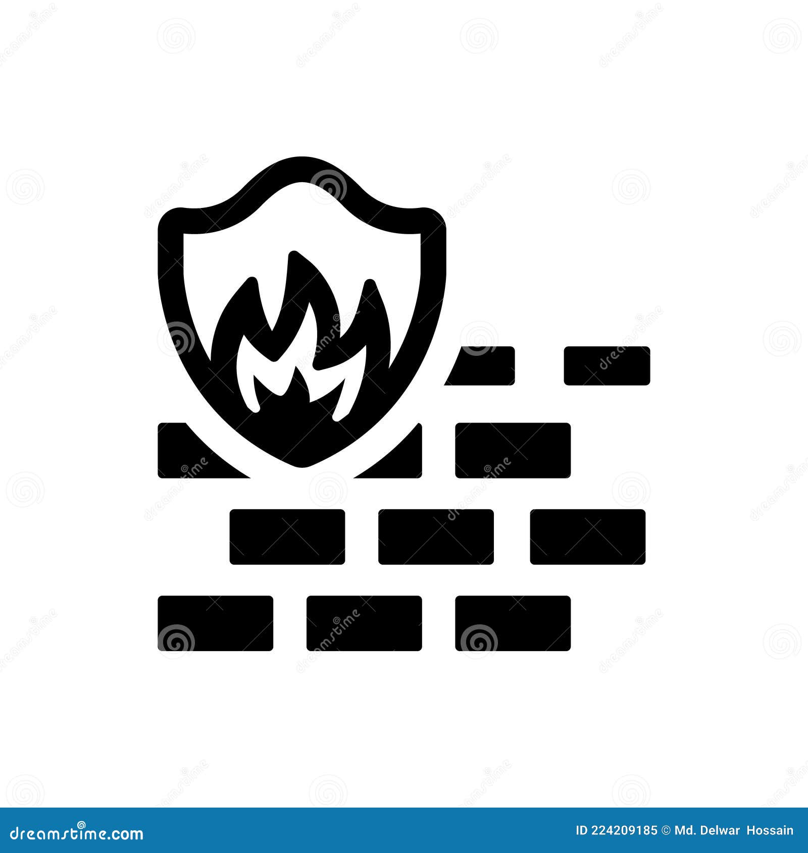 Firewall Icon. Filled Firewall Icon For Website Design And Mobile, App ...