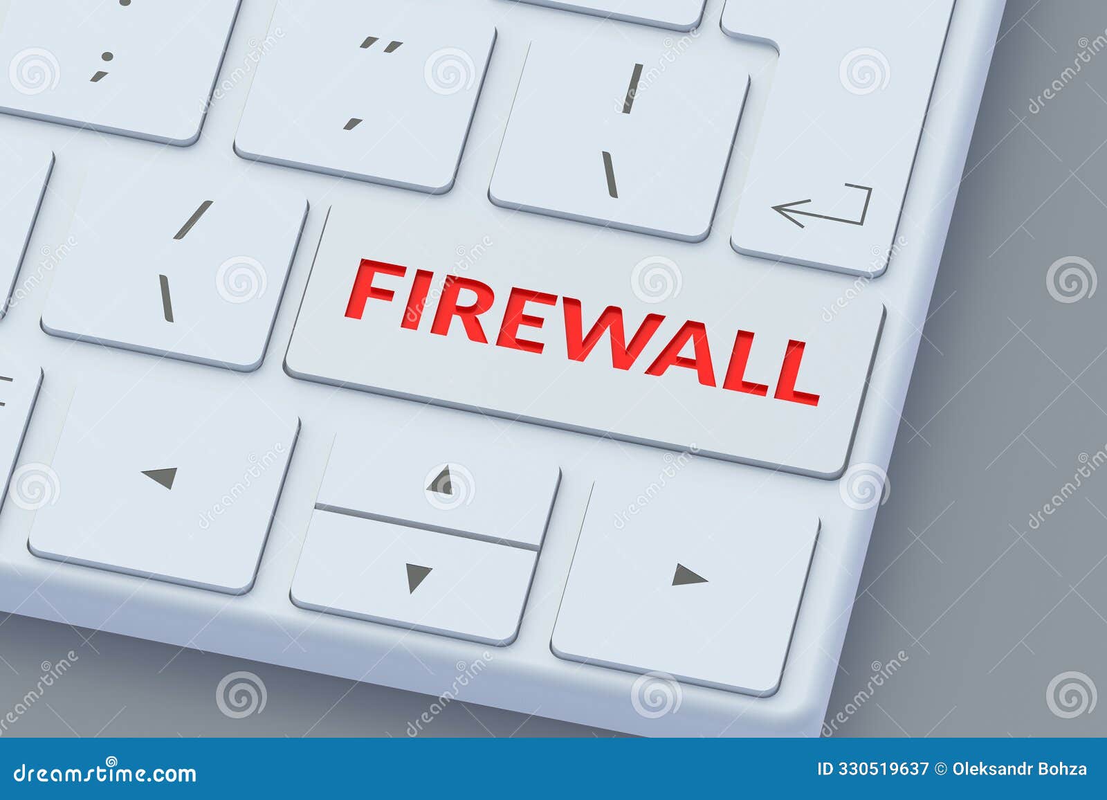 Firewall Inscription on Button on Keyboard. Database Safety Concept ...