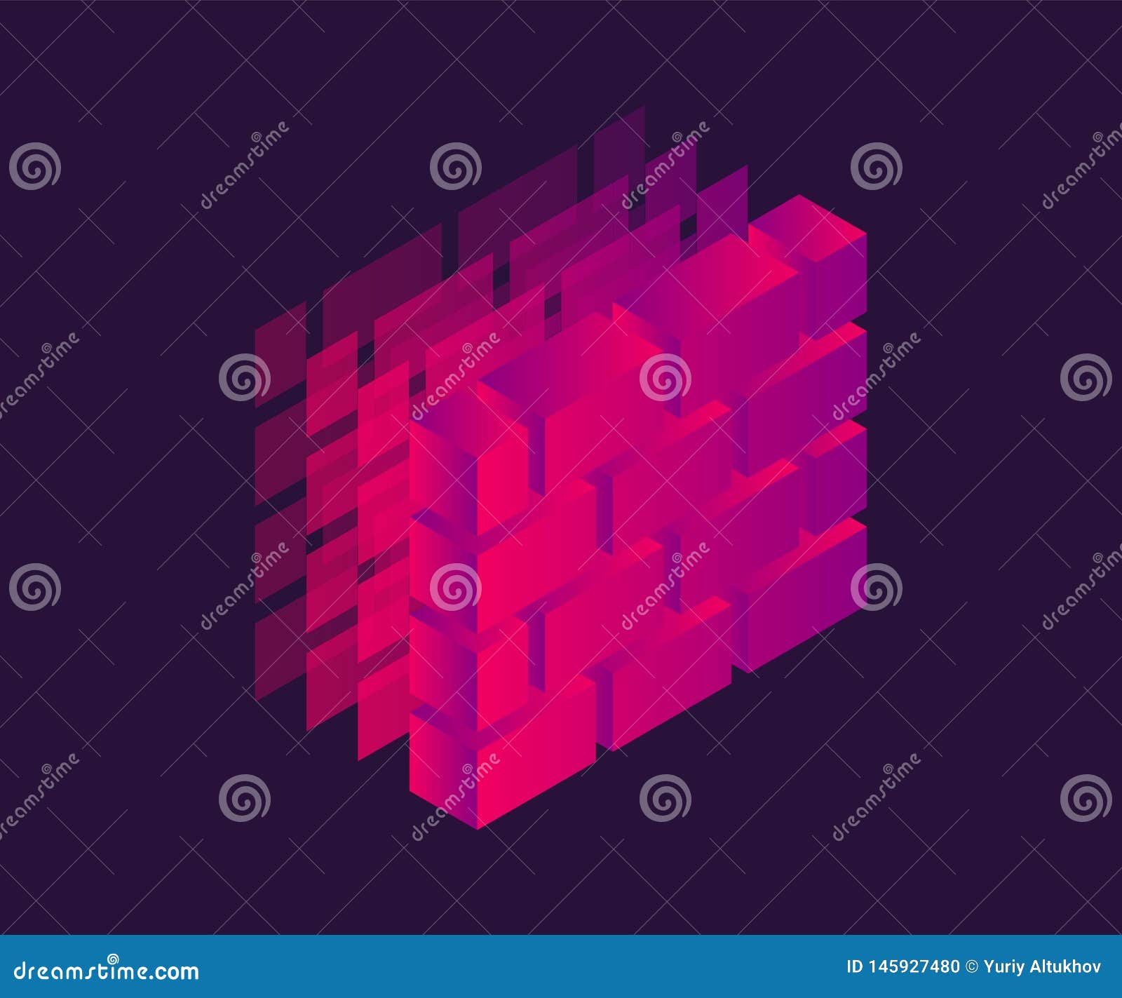 Firewall Isometric Icon. Vector 3D Illustration. Stock Vector ...
