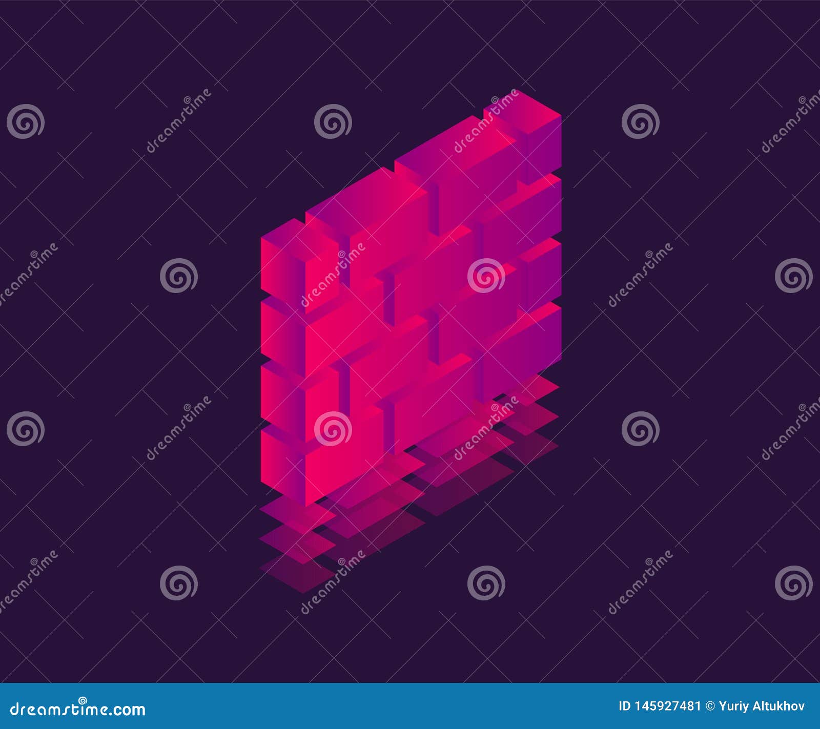 Firewall Isometric Icon. Vector 3D Illustration. Stock Vector ...