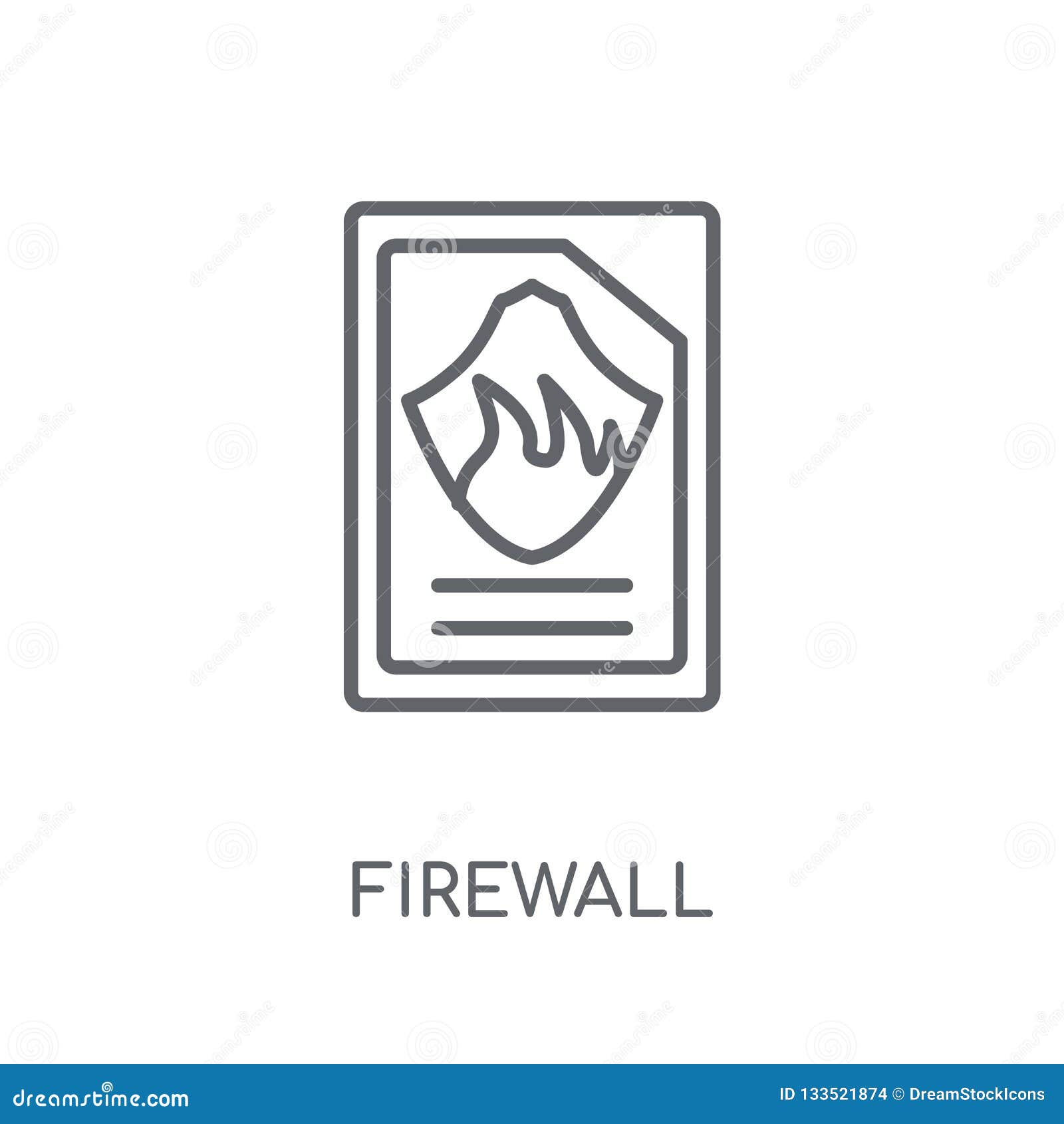Firewall Linear Icon. Modern Outline Firewall Logo Concept on Wh Stock ...