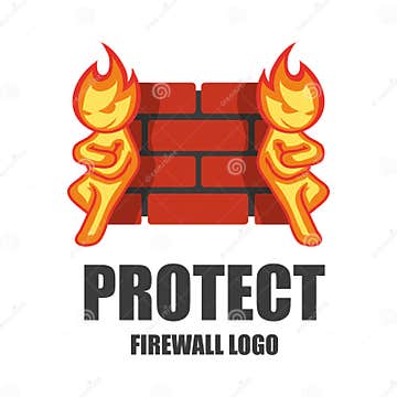 Firewall Logo. Protection Logo. Cyber Security Emblem Stock Vector ...