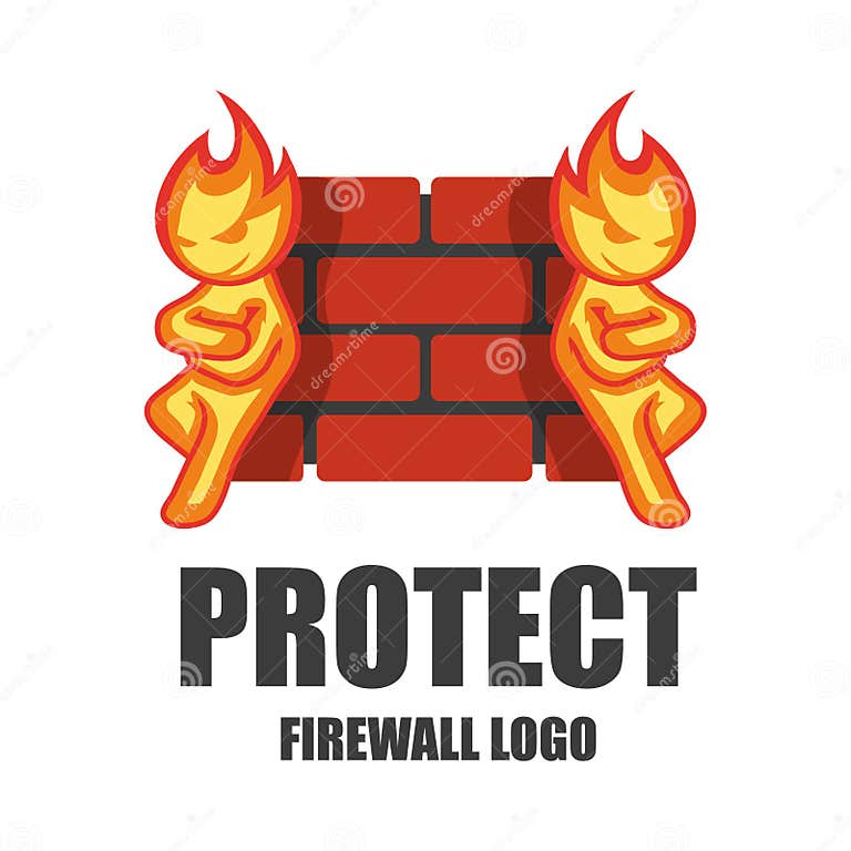 Firewall Logo. Protection Logo. Cyber Security Emblem Stock Vector ...
