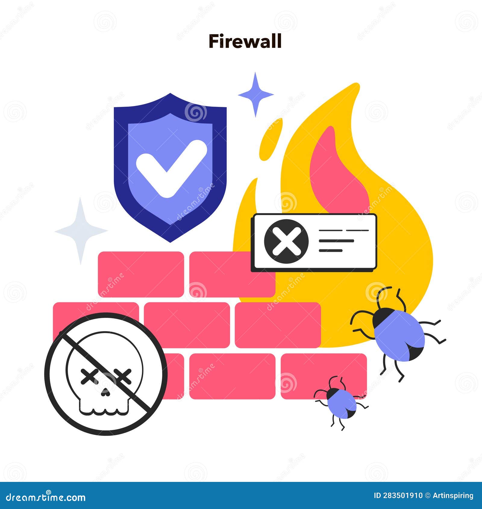 Firewall. Network Security Device Monitoring Incoming and Outgoing ...