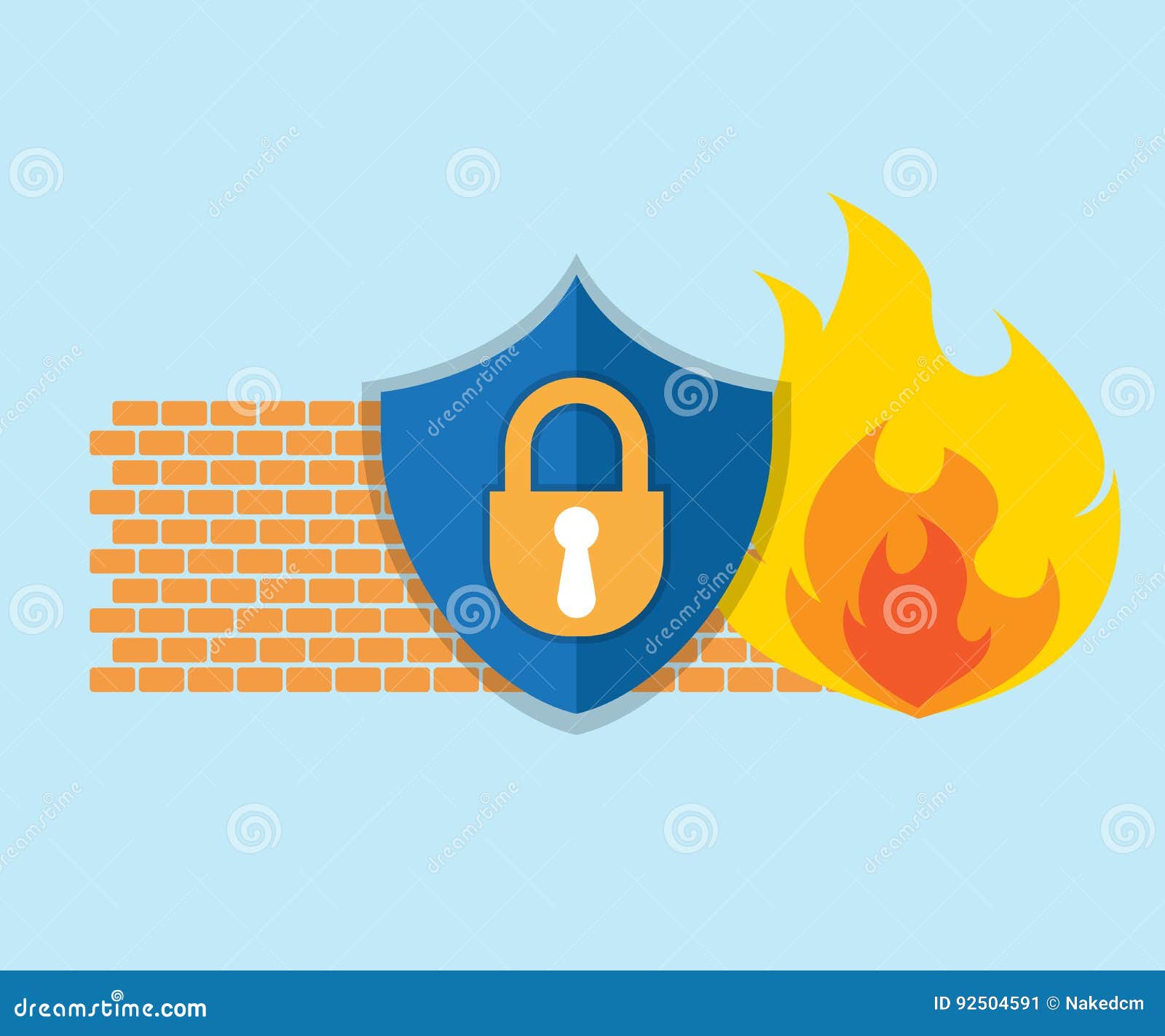 Firewall Network Security Icon Stock Vector - Illustration of screen ...