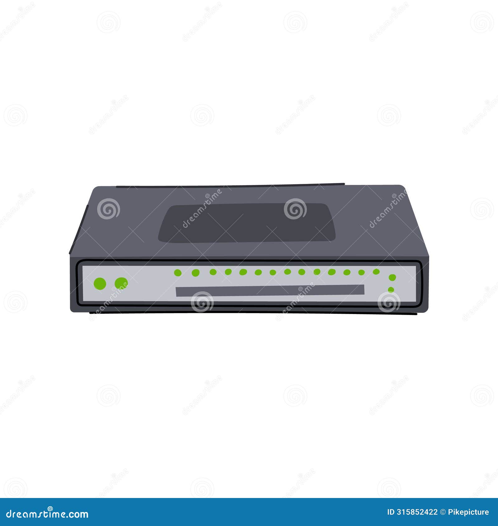 Firewall Network Switch Cartoon Vector Illustration Stock Vector ...