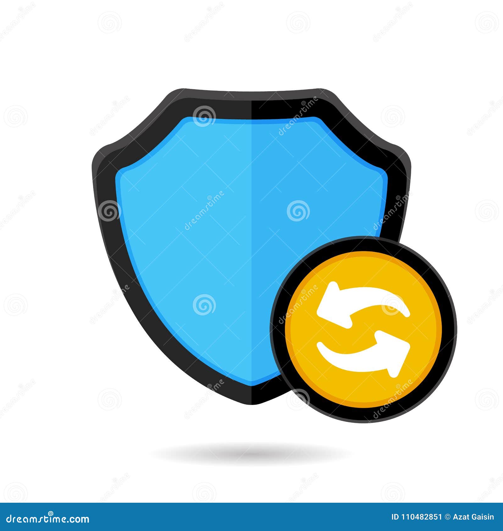 Firewall Protect Protection Security Shield Update Icon Stock Vector ...