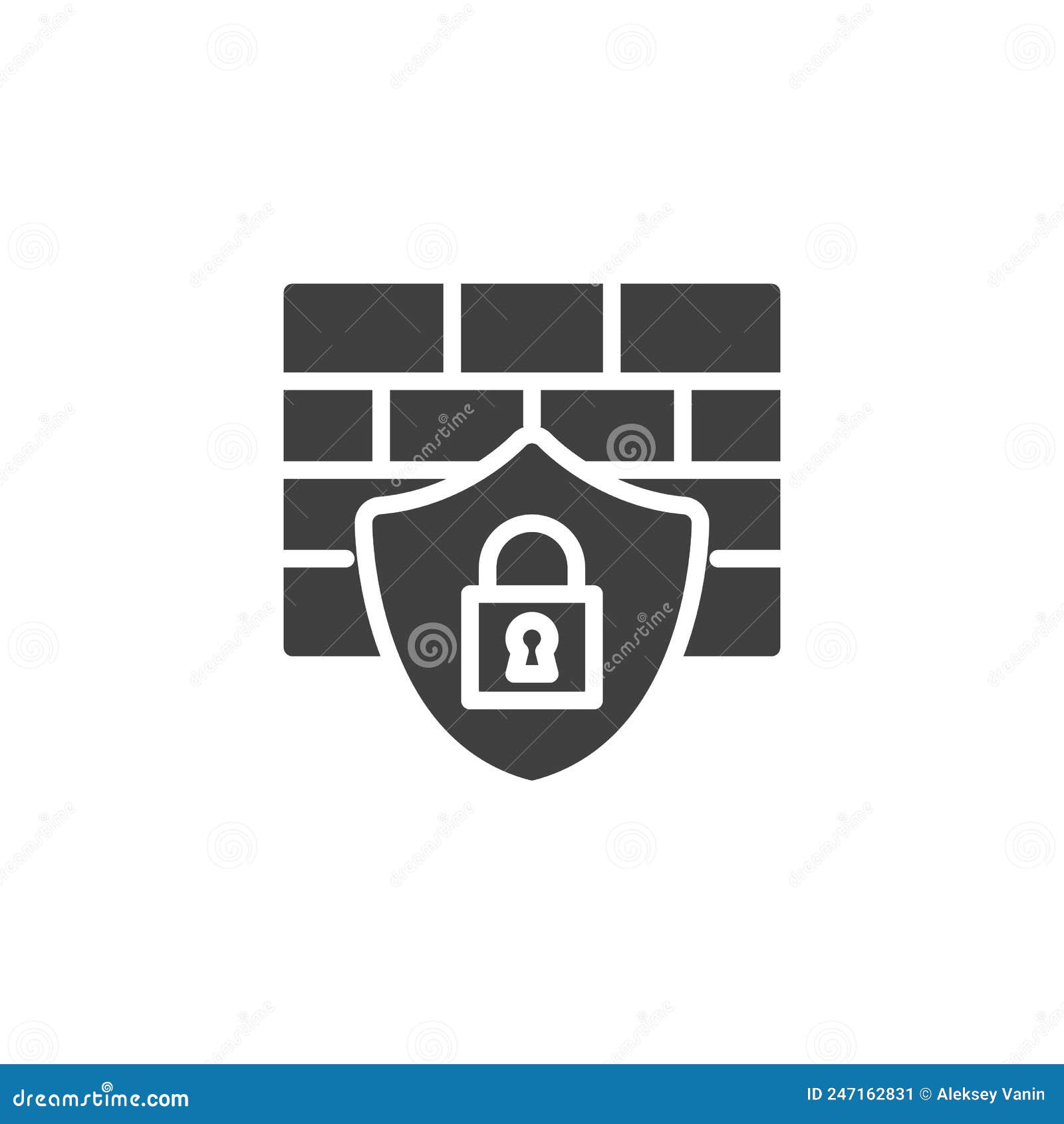 Firewall Protection Vector Icon Stock Vector - Illustration of simple ...