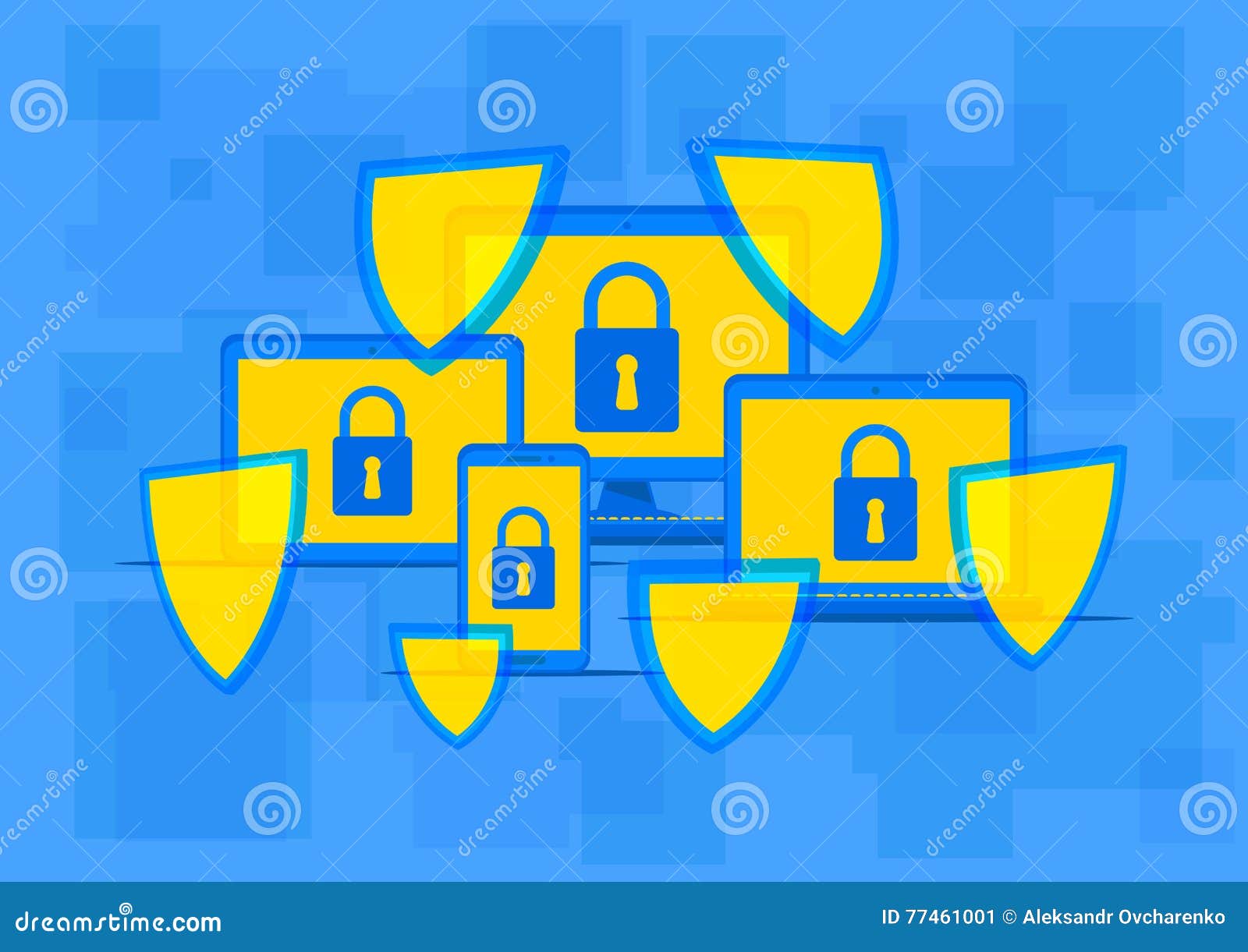 Firewall Protection Vector Illustration Stock Vector - Illustration of ...