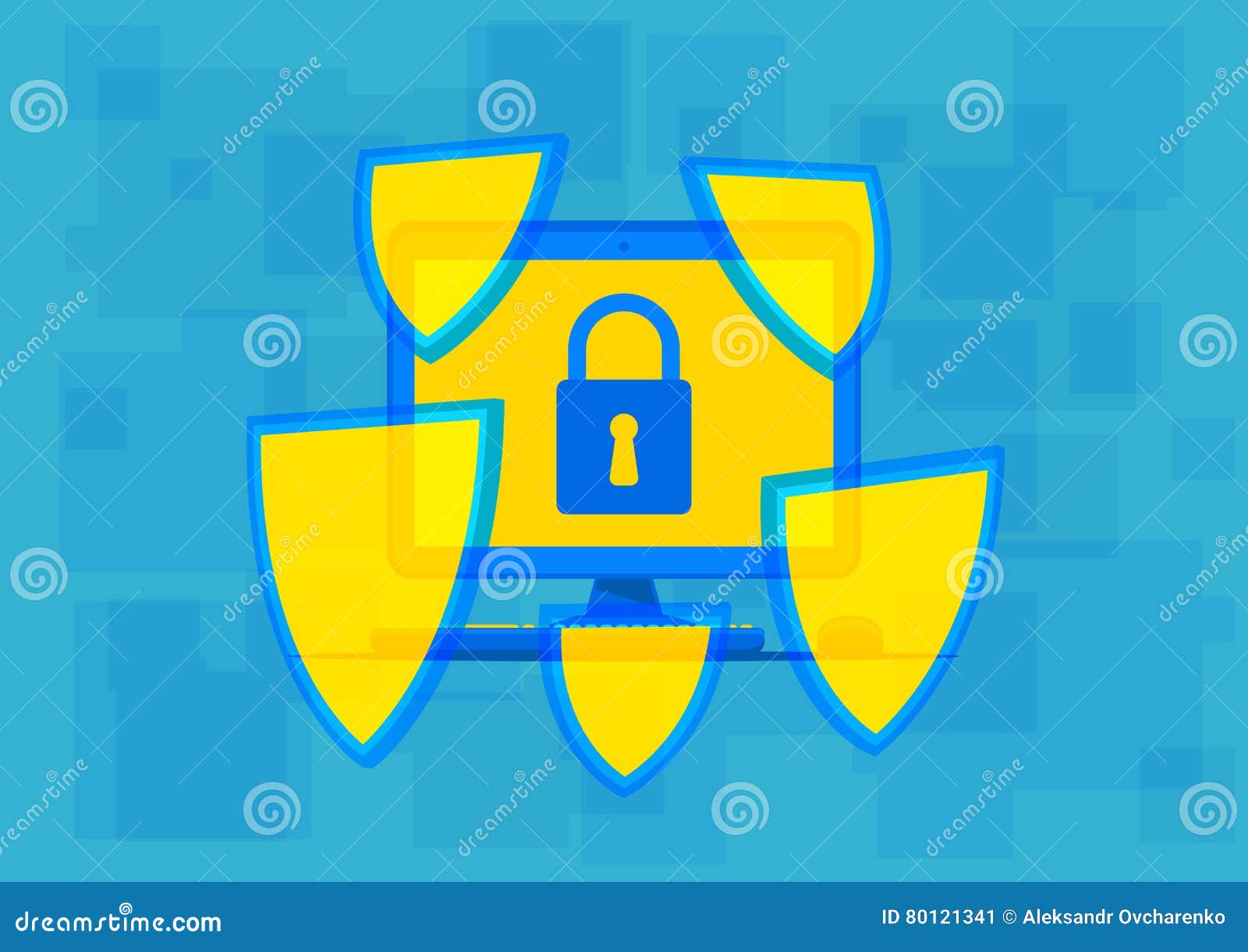 Firewall Protection Vector Illustration Stock Vector - Illustration of ...