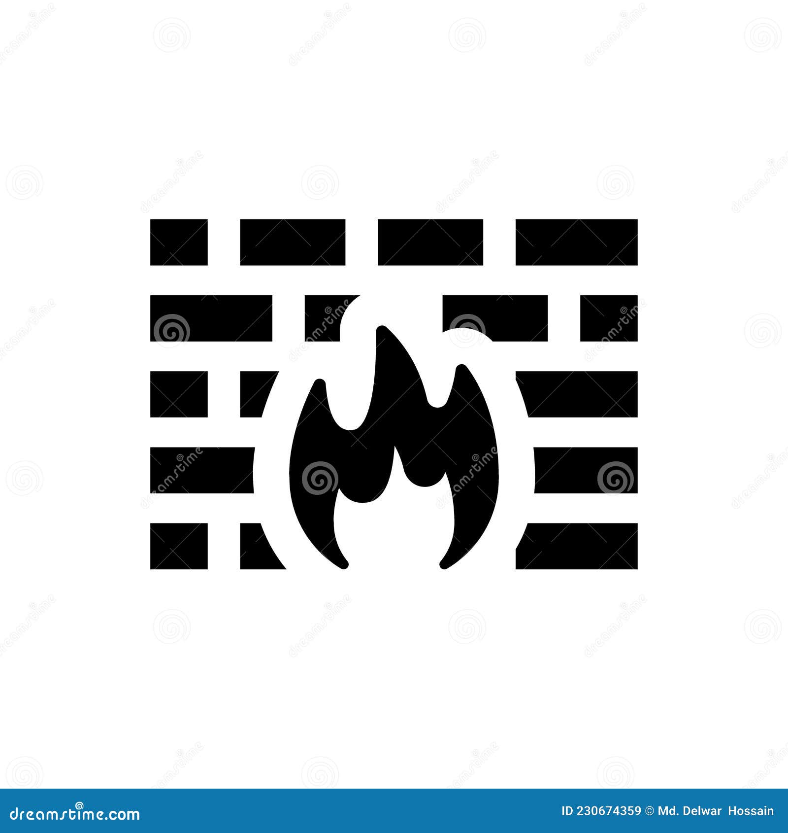 Firewall Security Icon Cartoon Vector | CartoonDealer.com #230674359