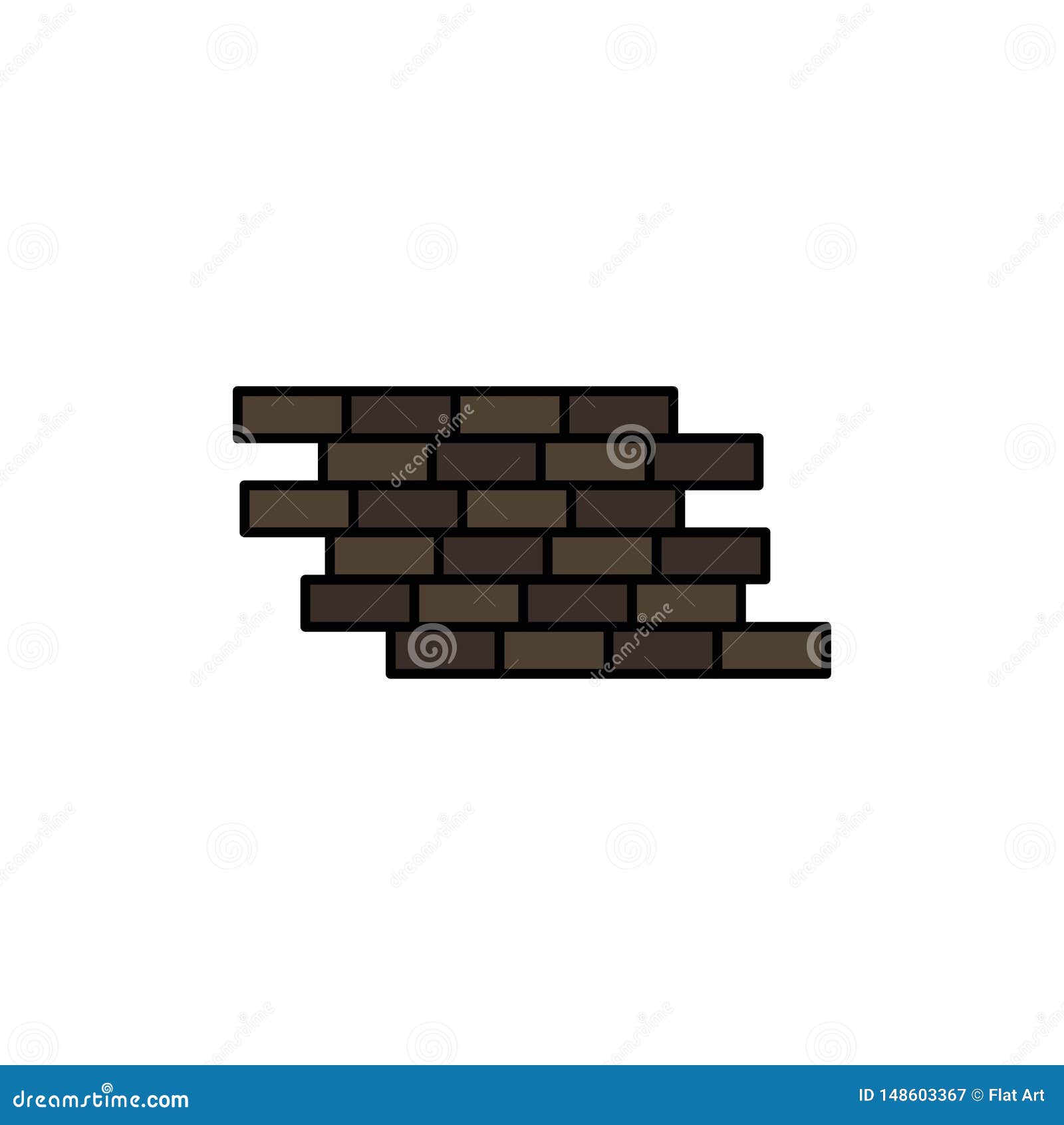 Firewall, Security, Wall, Brick, Bricks Flat Color Icon. Vector Icon ...