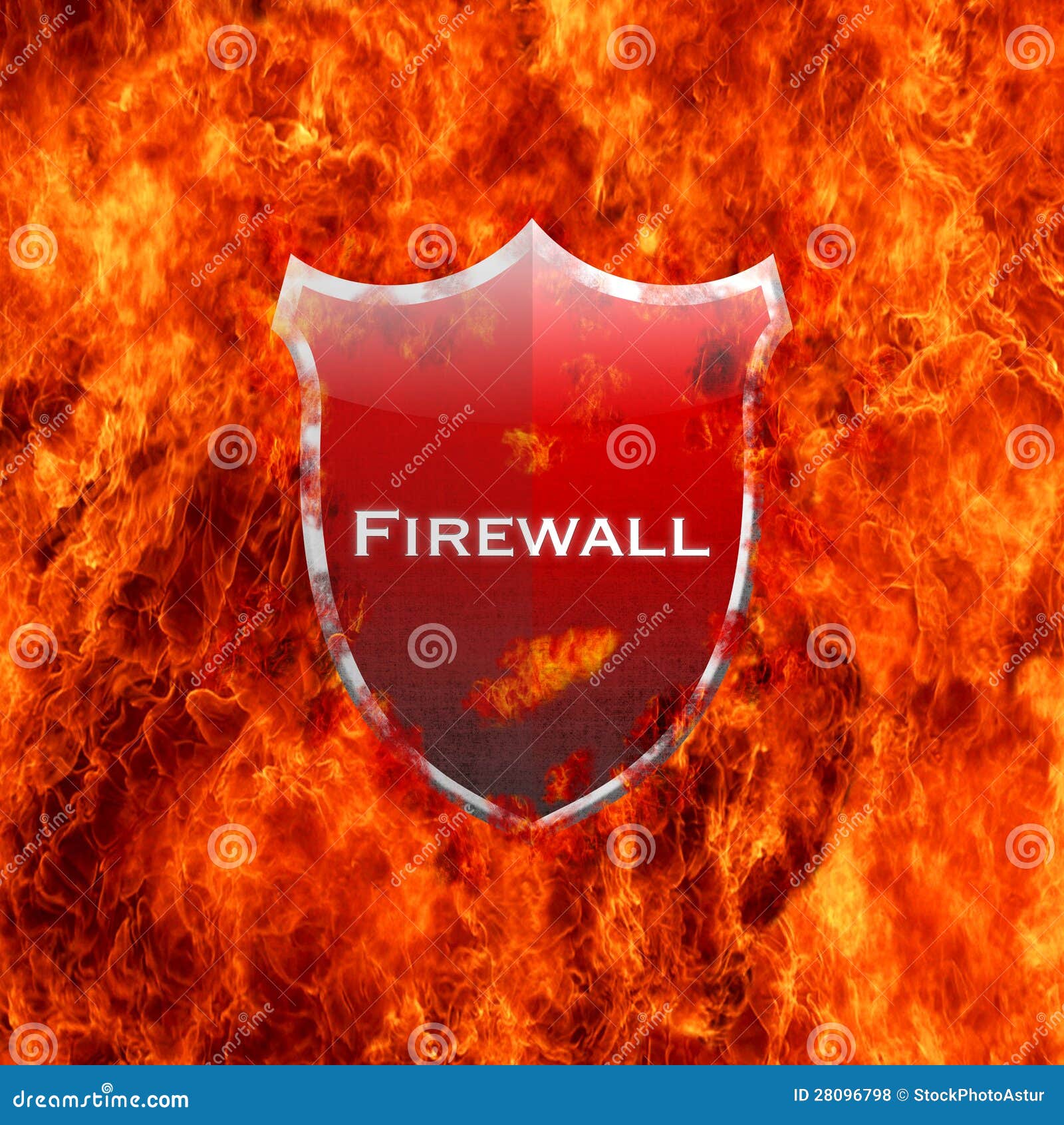 Firewall shield. stock illustration. Illustration of defend - 28096798