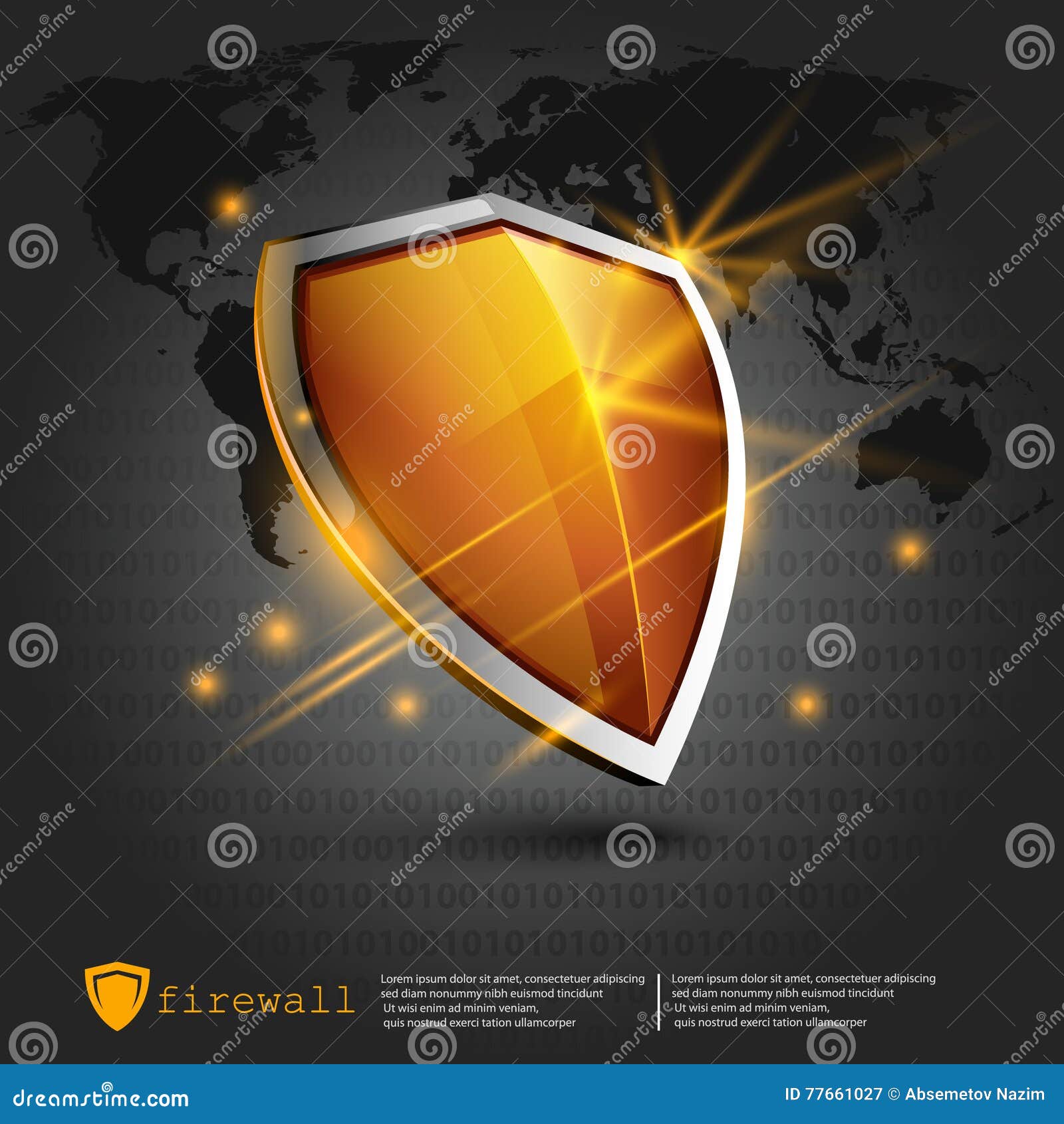 Firewall Shield Background. Internet Security Stock Vector ...