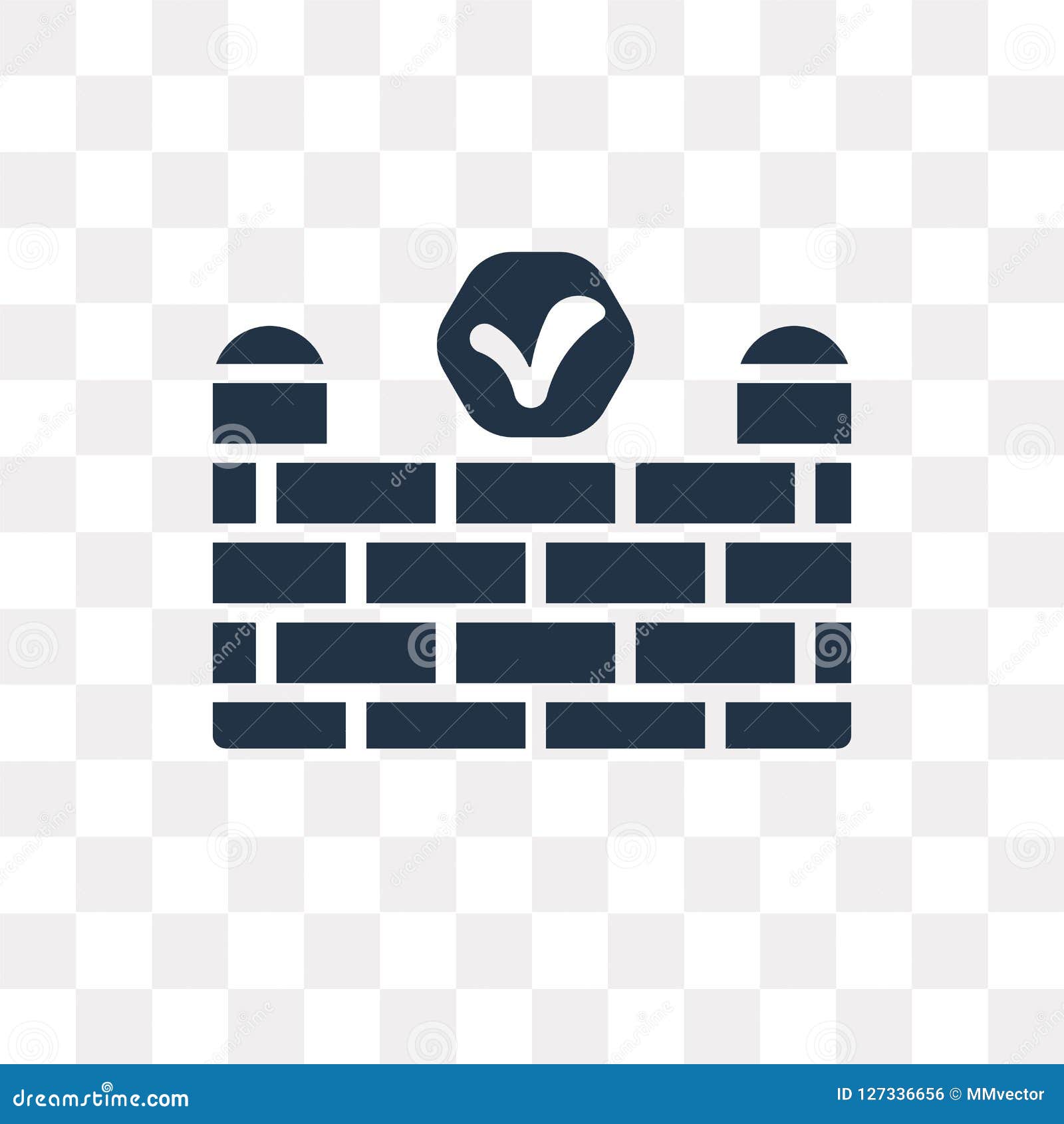 Firewall Vector Icon Isolated on Transparent Background, Firewall ...